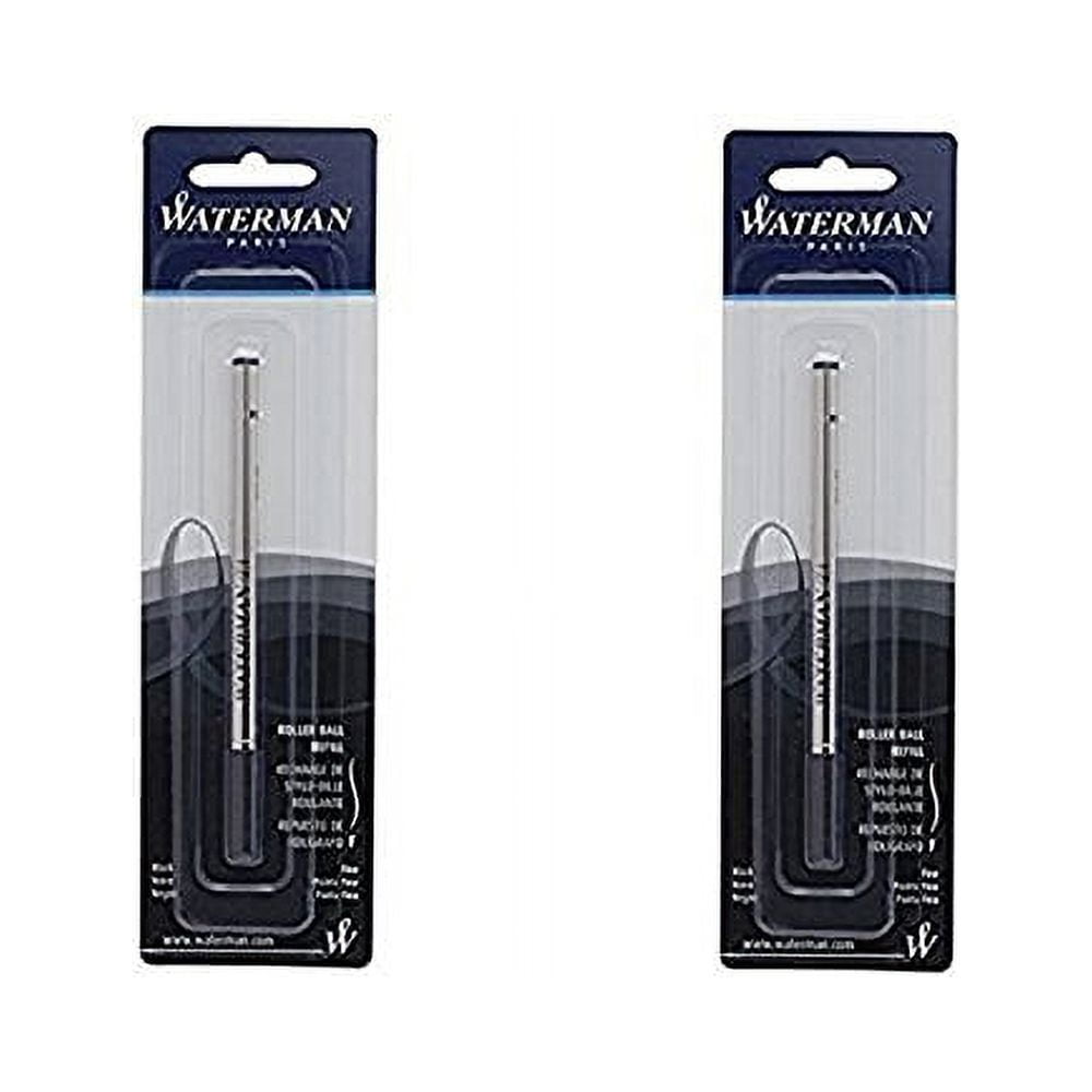 Waterman(R) Refill, Rollerball, Fine Point, 0.5 mm, Black (2-Pack ...
