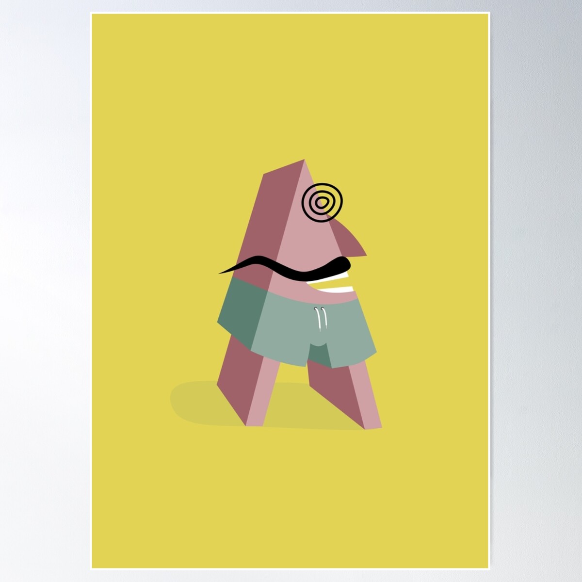 Watermanlon, Cubic, Gift, Character Poster Wall Art, Modern Wall Decor ...