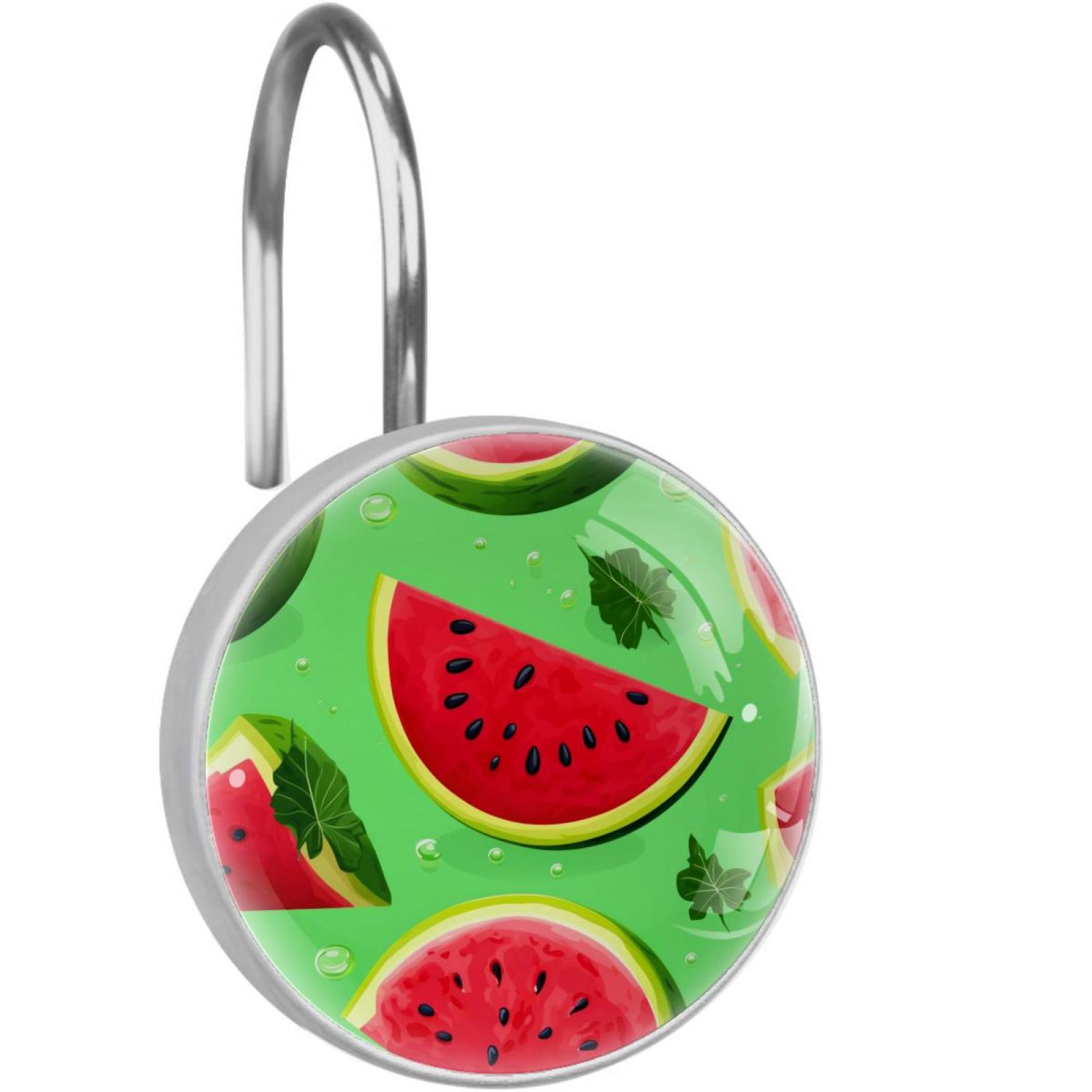 Watermelon 12-Pack Round Hooks Stainless Steel Shower Curtain Hooks ...