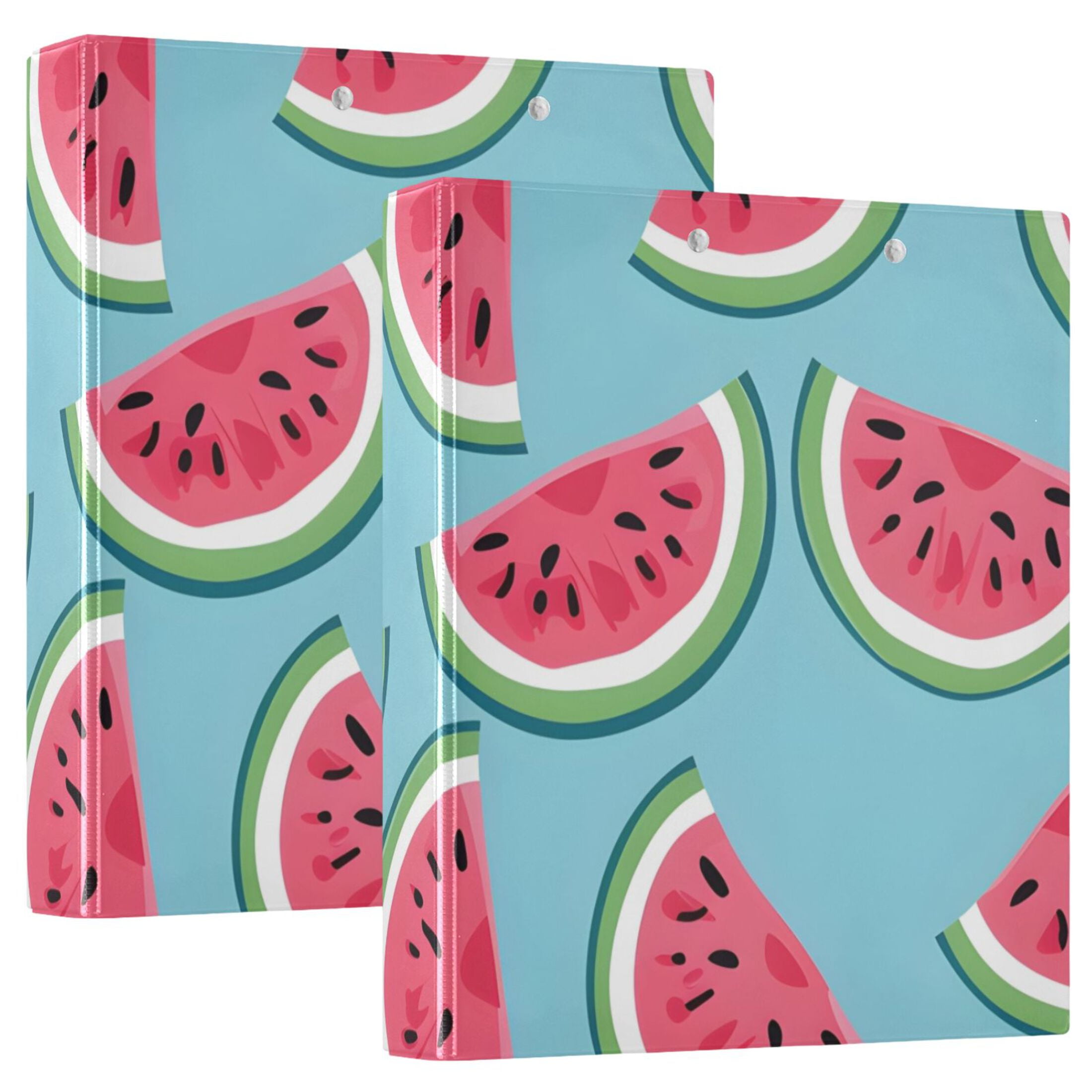 Watermelon 3 Ring Binders 1.5 inch Hardcover File Folders with Interior ...