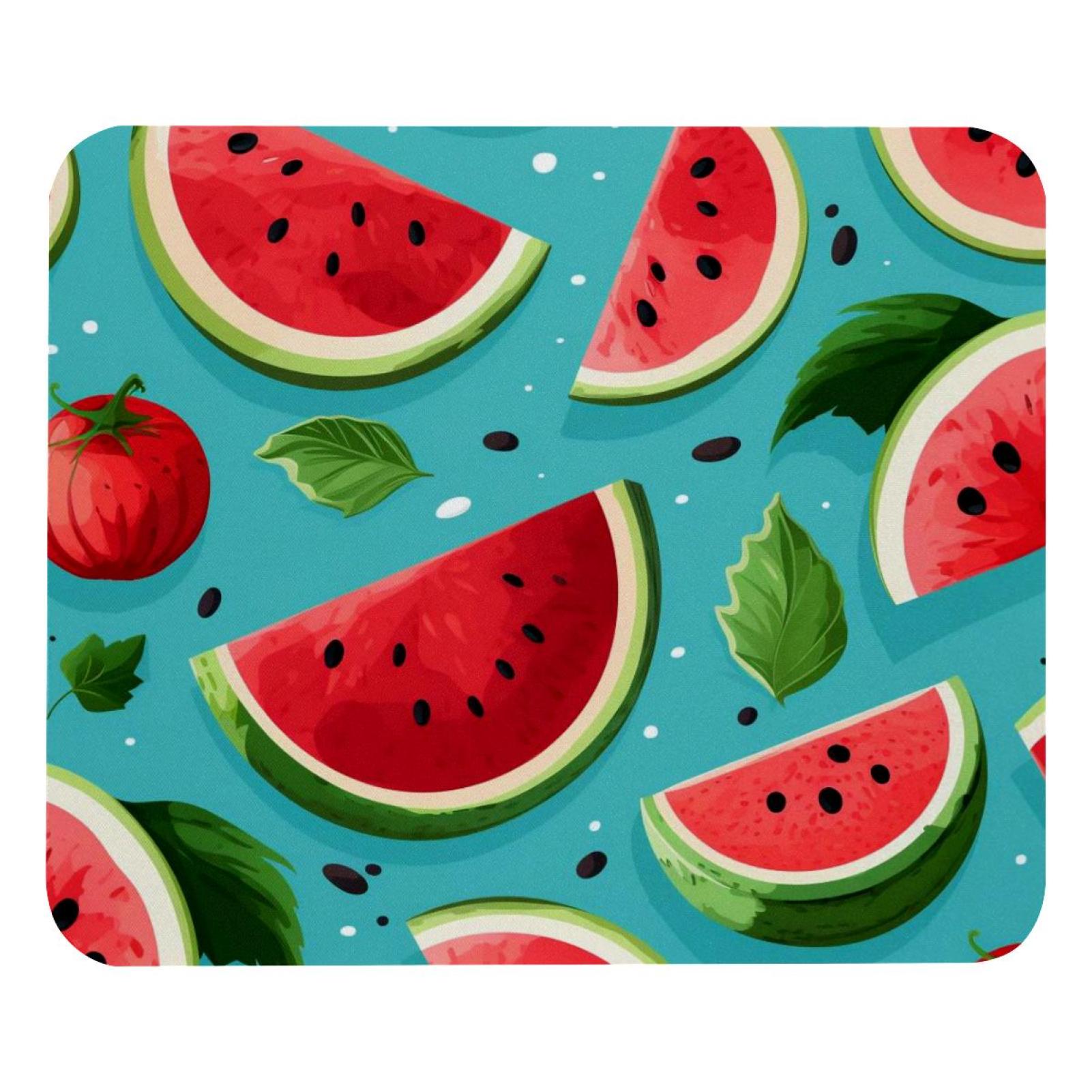 Watermelon 8.3x9.8 Inch Square Non-Slip Rubber Bottom Mouse Pad, Desk ...