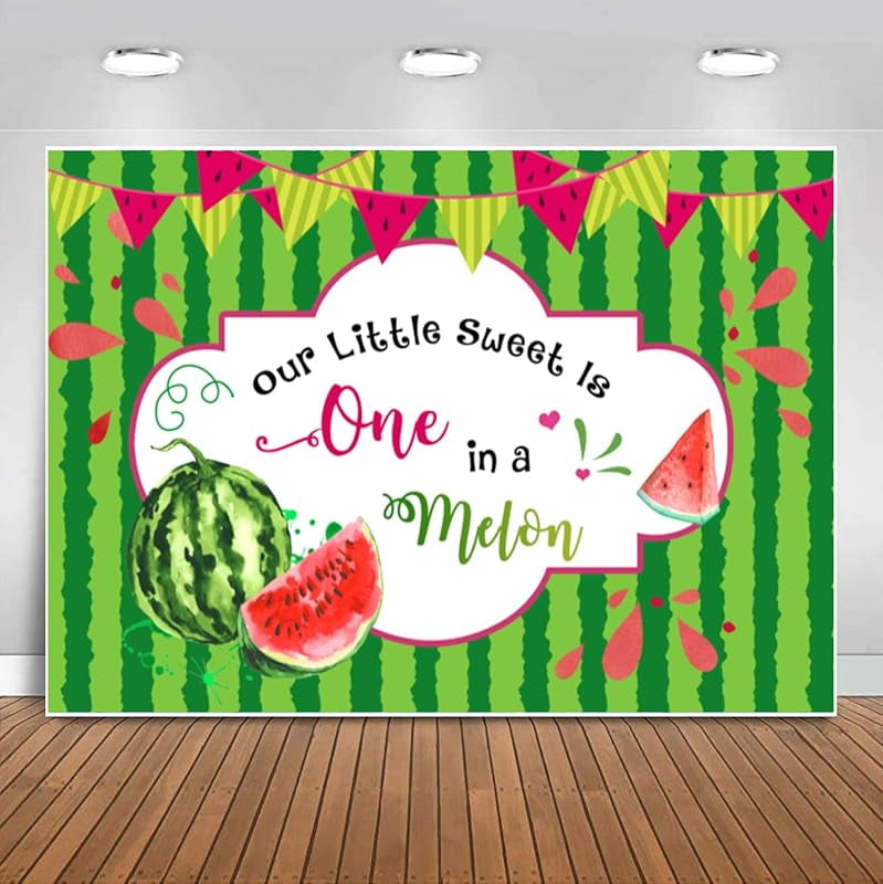 Watermelon Backdrop Summer One in A Melon Little Sweet Baby Shower ...