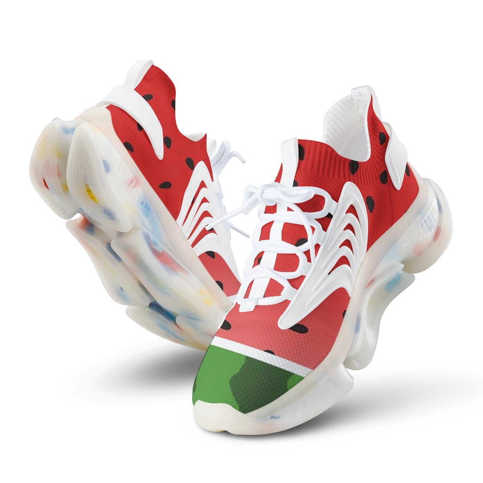 Watermelon Background with Seed Walking Shoes for Men Woman Lightweight ...