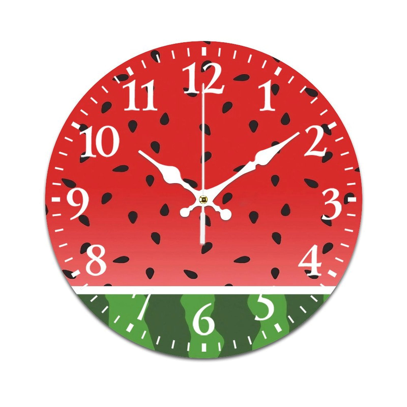 Watermelon Background with Seed Wall Clock Modern Design Clocks Wall ...