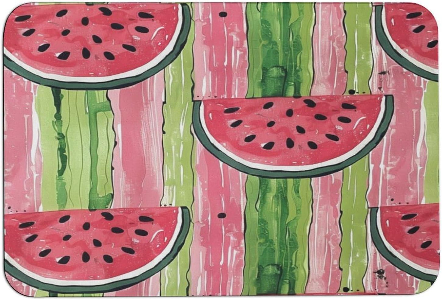 Watermelon Bathroom Mats Absorbent No Watermarks Dirt Resistant Cute ...