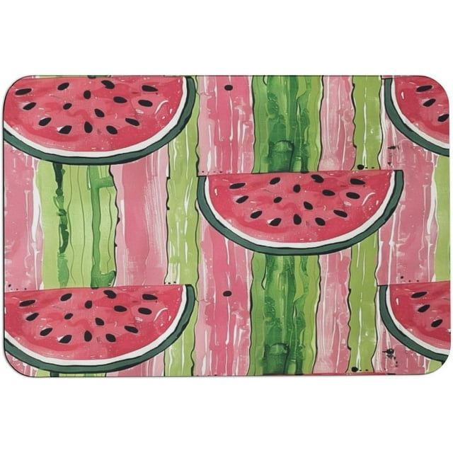 Watermelon Bathroom Mats Absorbent No Watermarks Dirt Resistant Cute ...