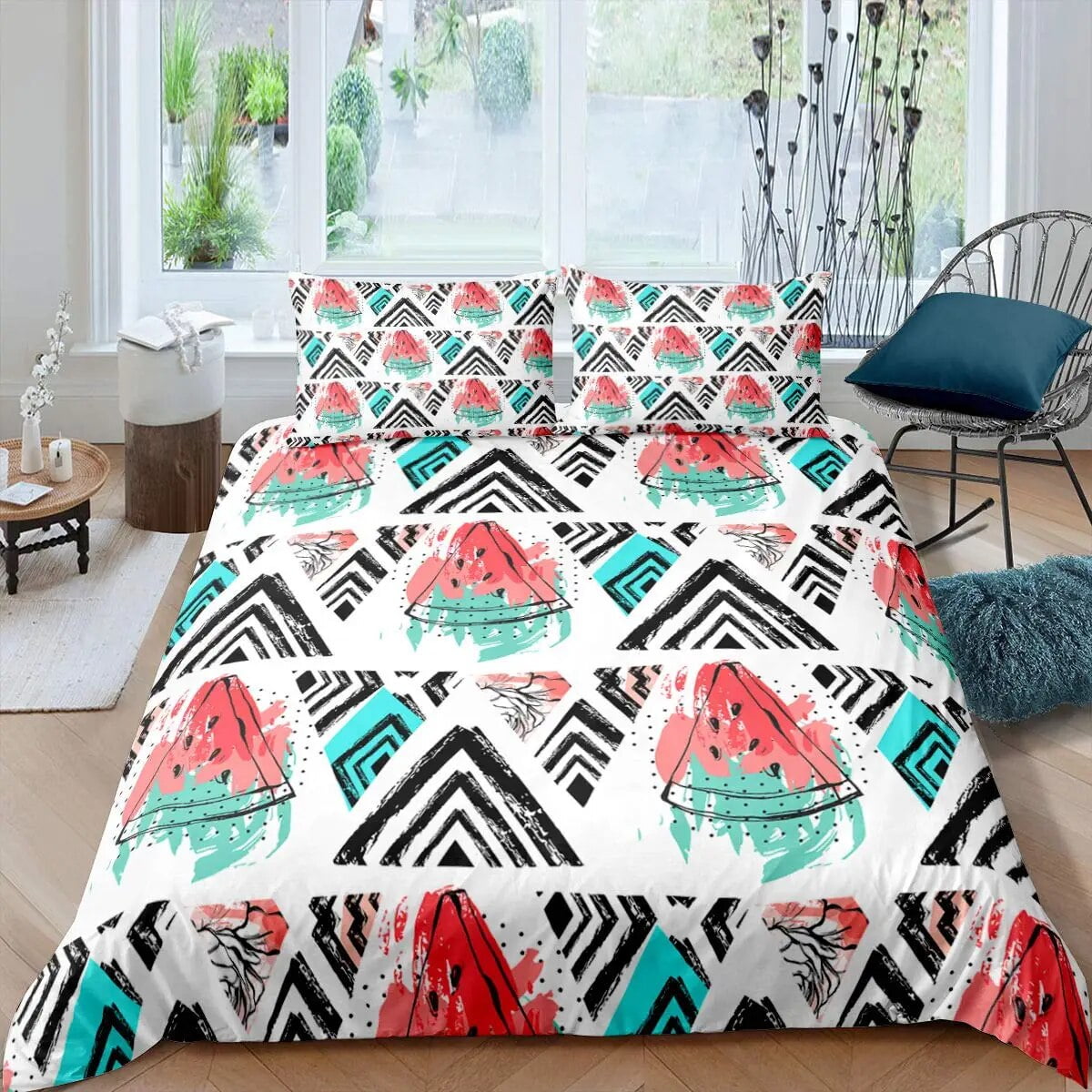 Watermelon Bedding Set King/ Size cartoon Summer Fruit Patterned Duvet ...