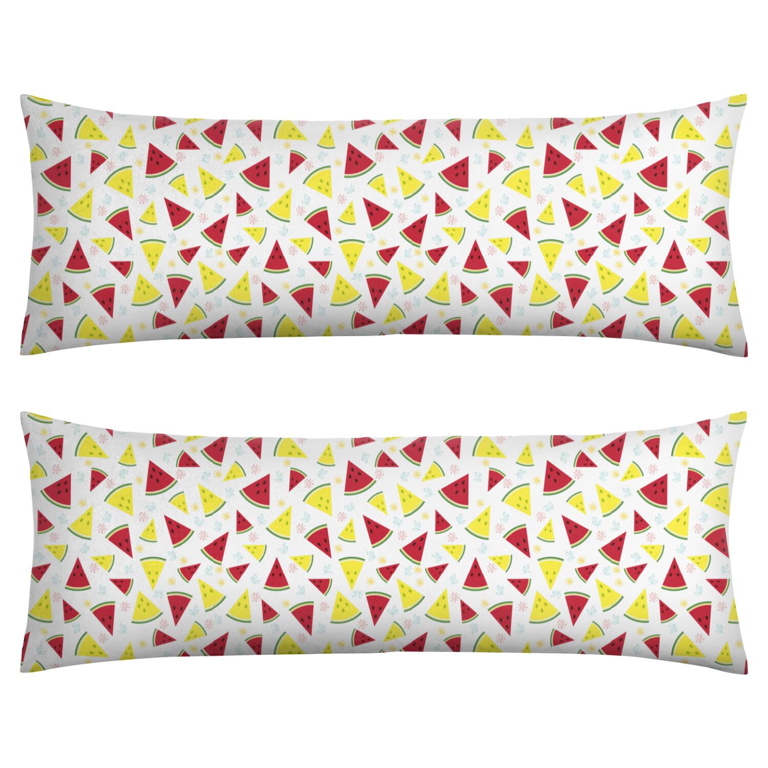 Watermelon Body Pillow Cover - Soft & Breathable, Hidden Zipper, 20"x54 ...