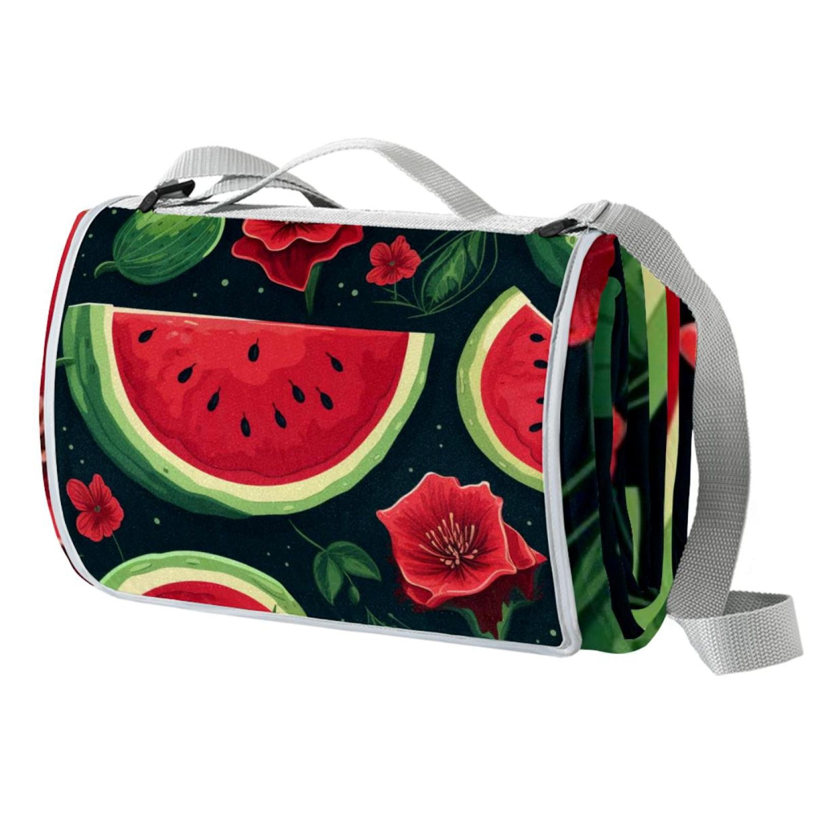 Watermelon Canvas Beach Blanket Picnic Mat for Outdoor Activities ...