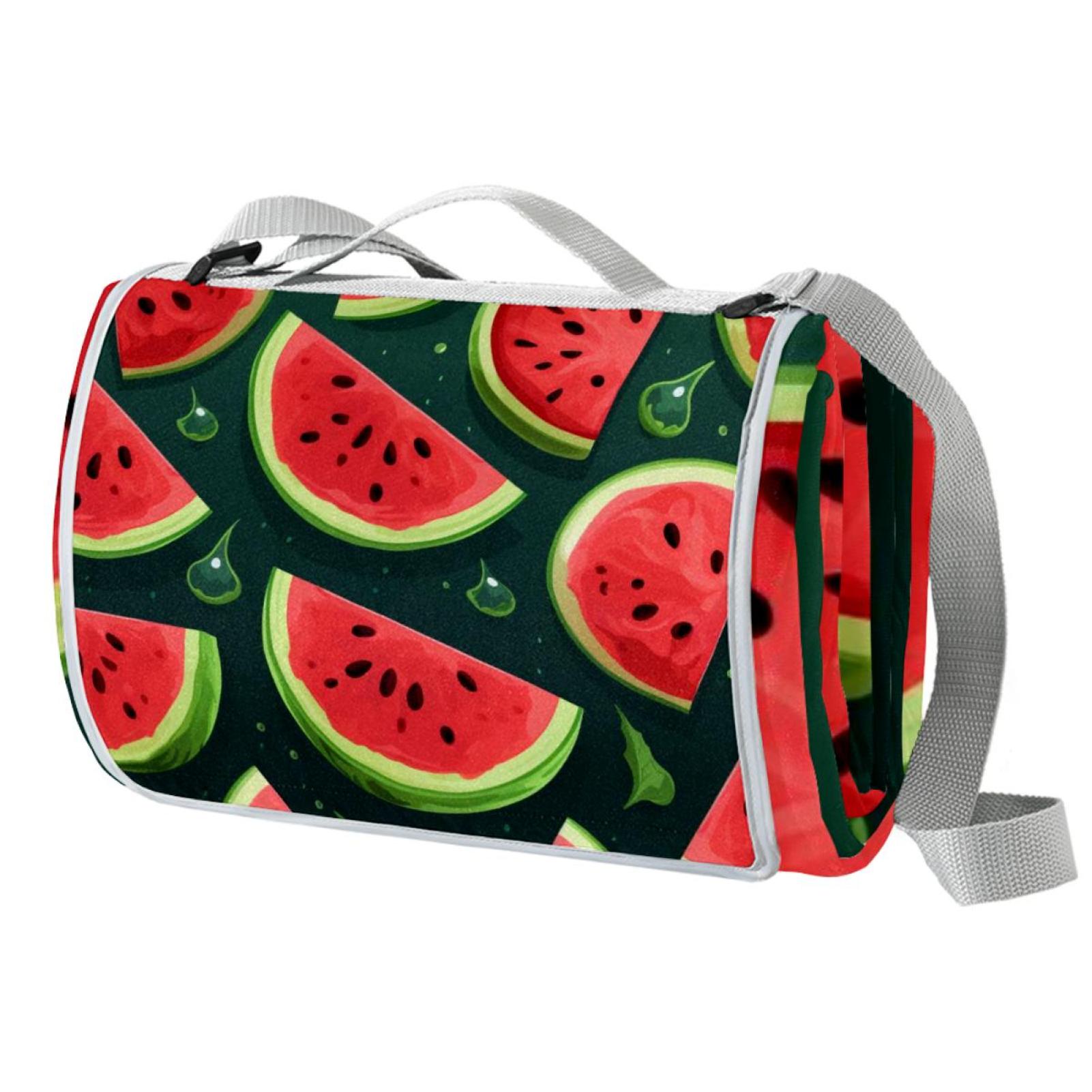 Watermelon Canvas Picnic Mat - Waterproof Outdoor Blanket for Camping ...
