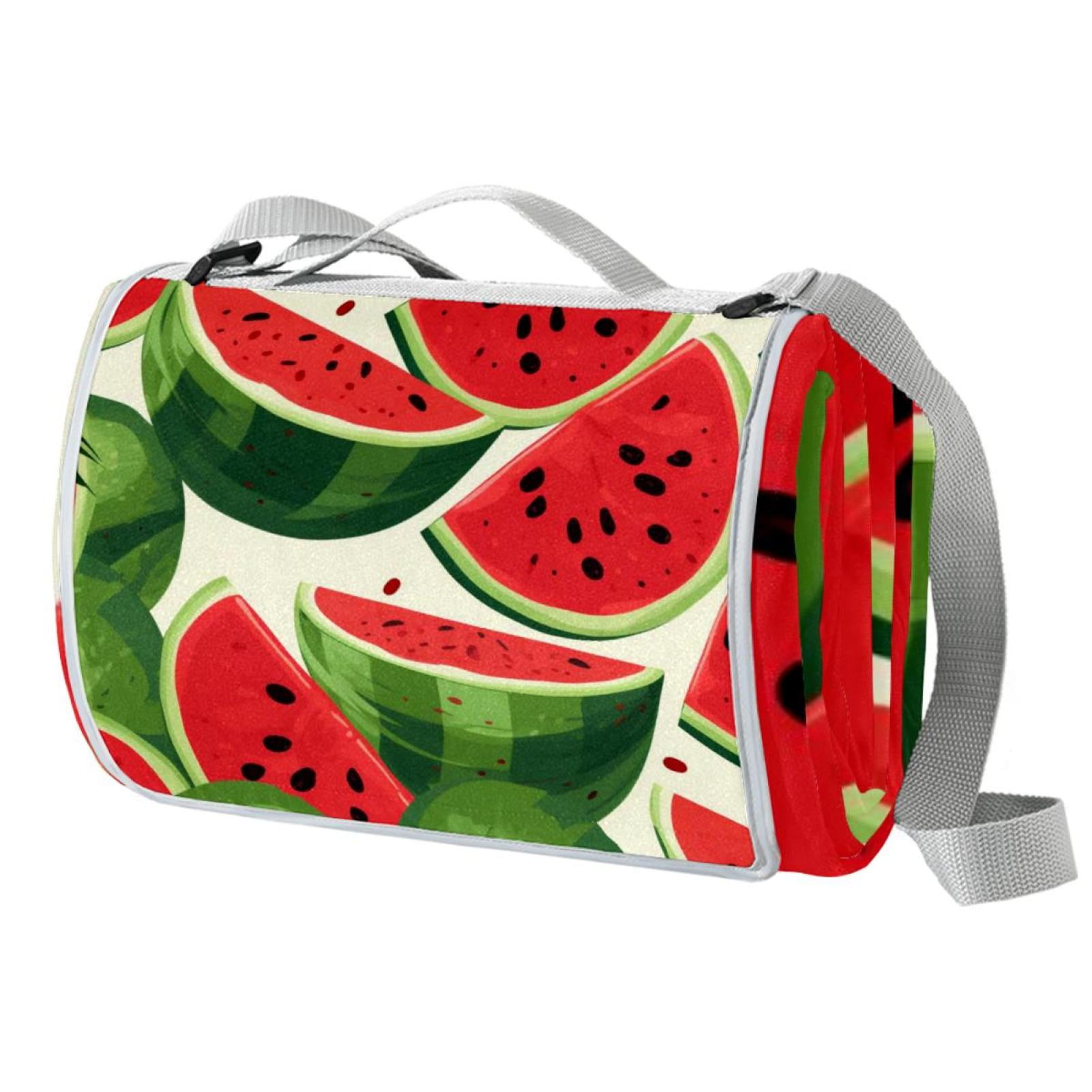 Watermelon Canvas Waterproof Picnic Blanket Mat for Outdoor Traveling ...