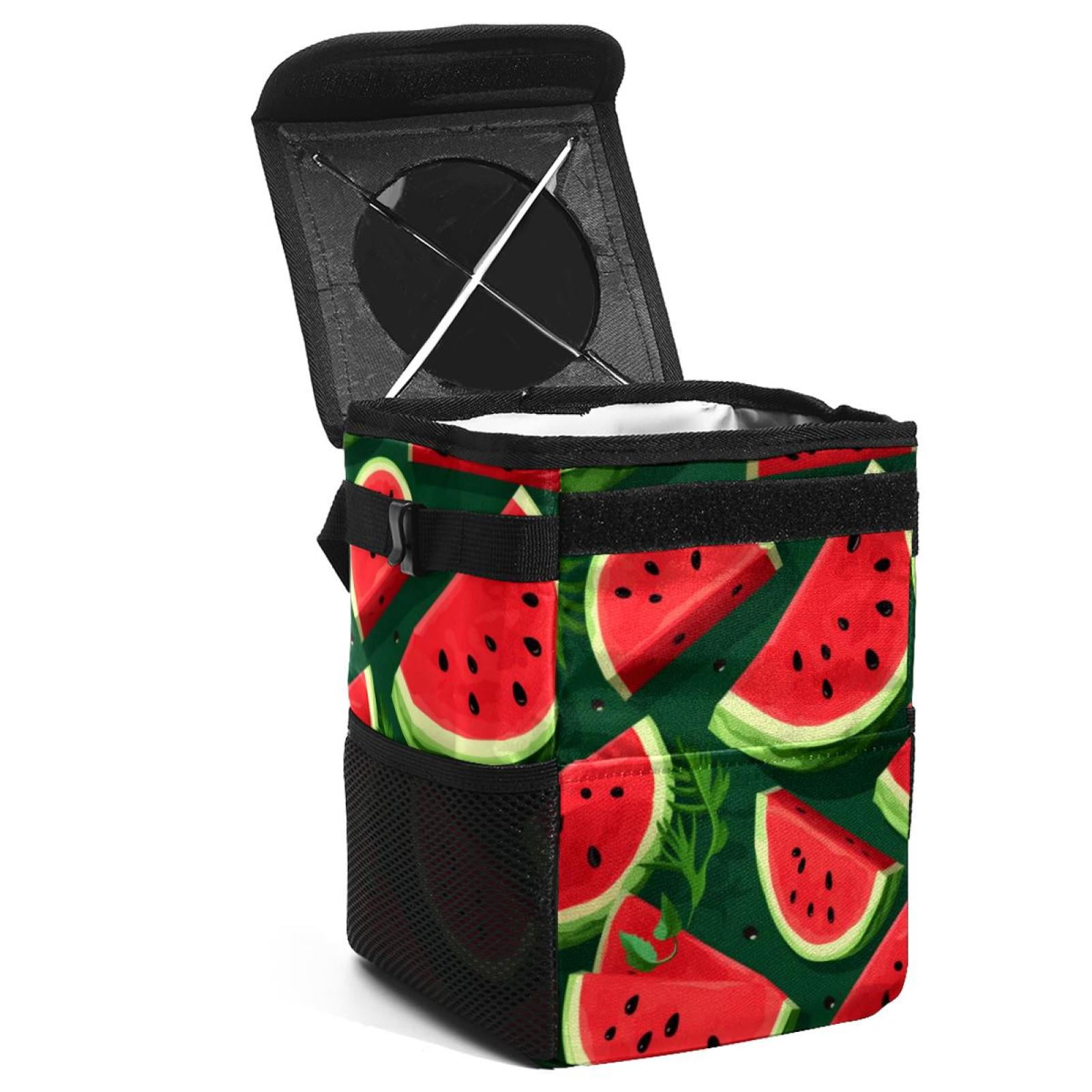 Watermelon Car Trash Bin - Foldable with Lid, Leak-Proof, Hanging ...