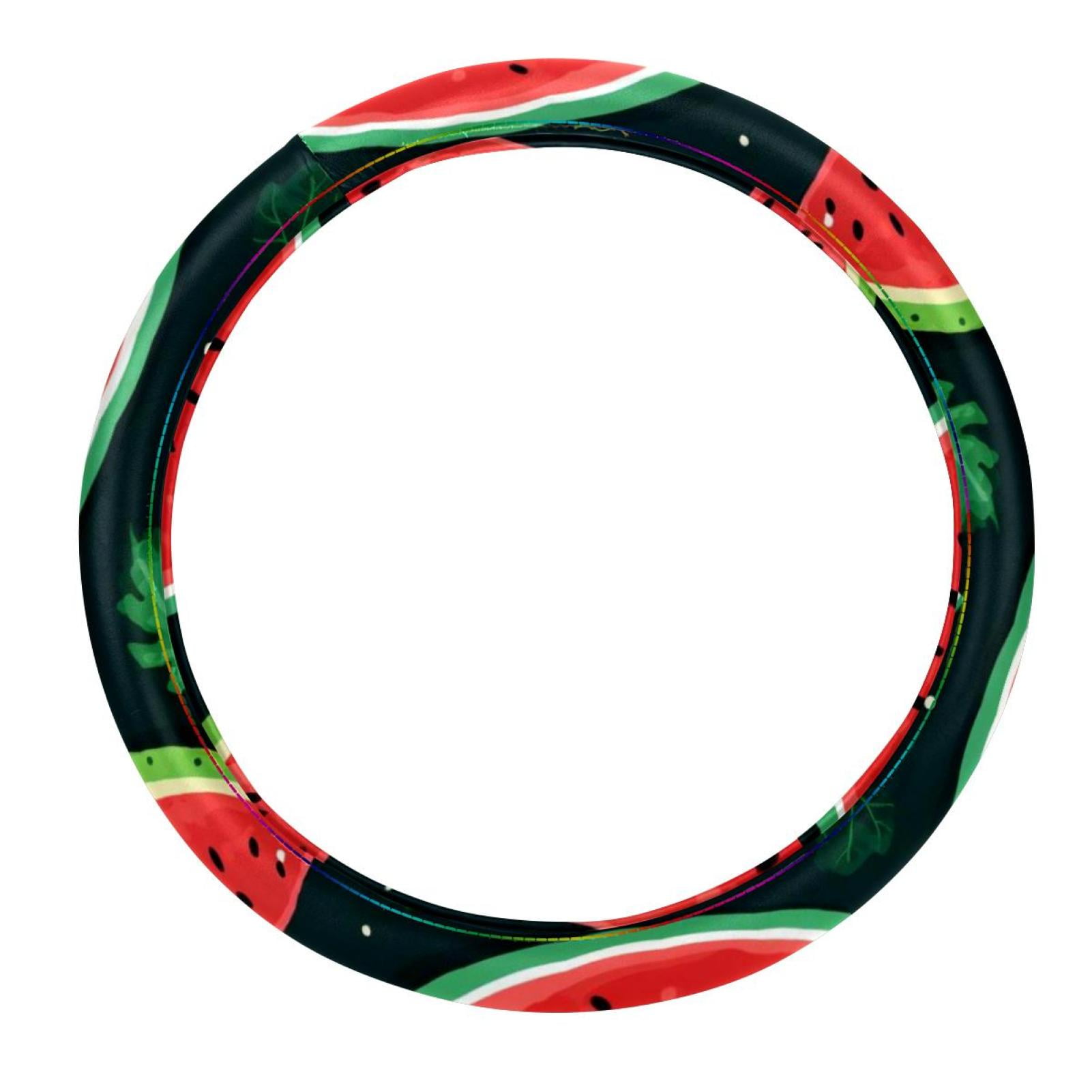 Watermelon Car Wheel Cover, 14.5 Inch Printing PVC Leather Steering ...