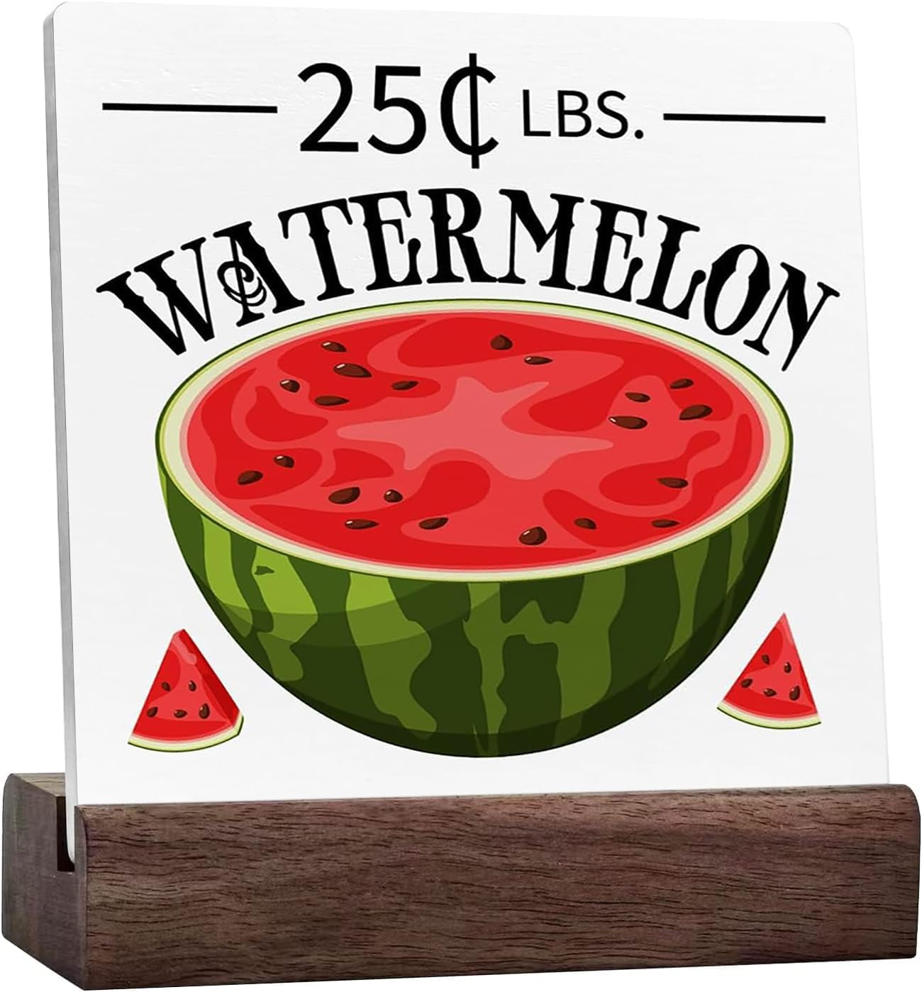 Watermelon Ceramic Table Sign House Decor 25 Cent Watermelon Square ...
