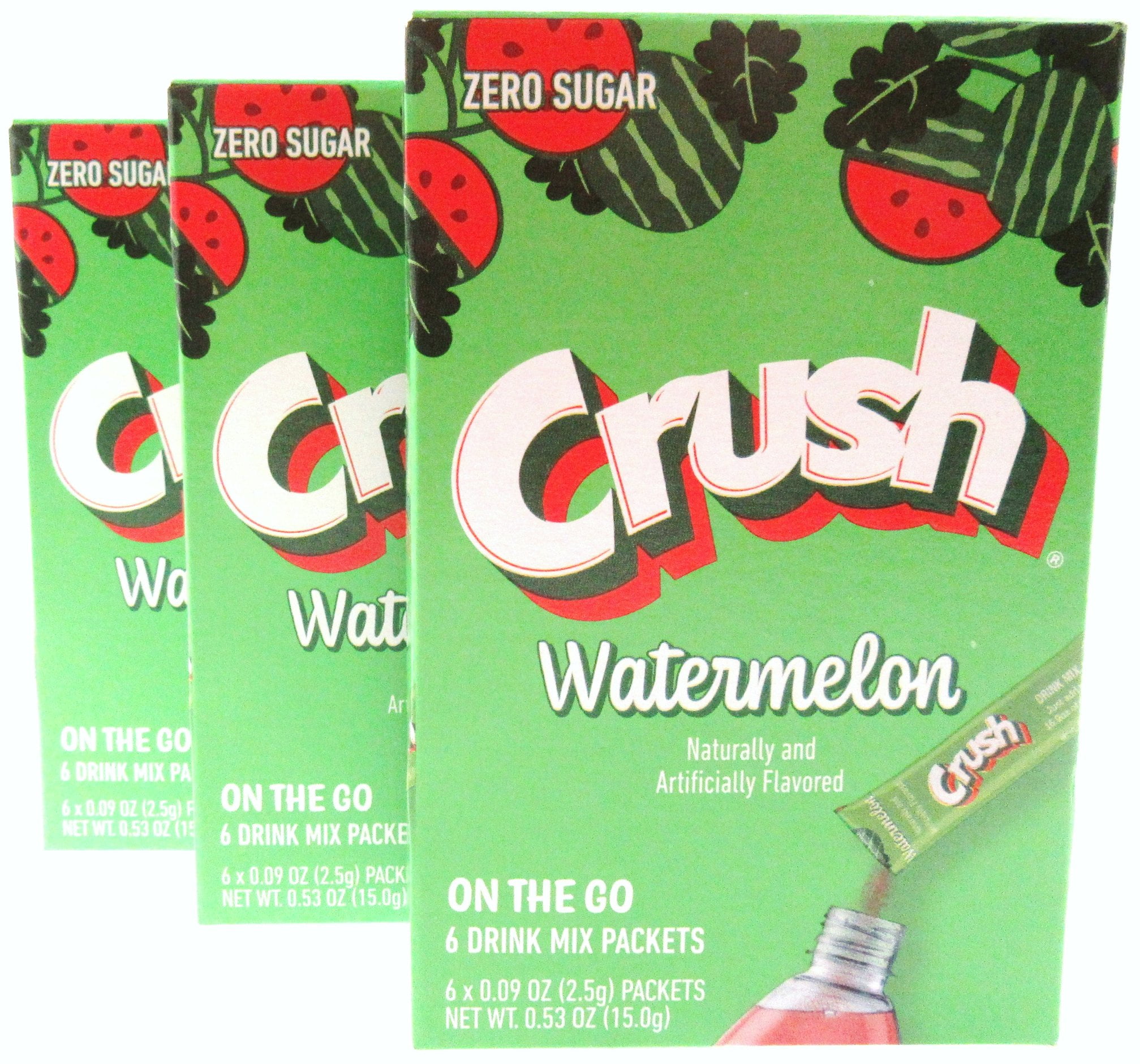 Watermelon Crush Packets Sugar Free Drink Mix Lot of 3 - Walmart.com