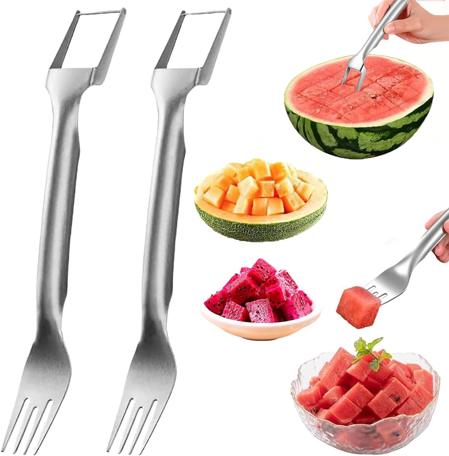 Watermelon Cutter，2-in-1 Stainless Steel Fruit Cutter, 2025 New Upgrade ...
