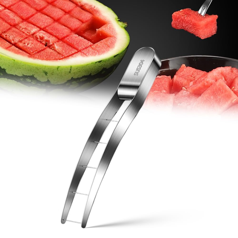 Watermelon Cutter Slicer,2025 New Stainless Steel Fruit Cutters,Portable Melon Cutter for Party ...
