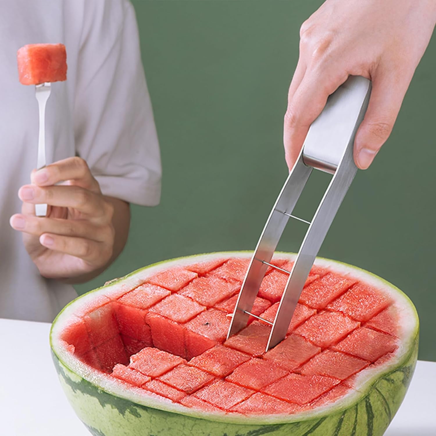 Watermelon Cutter Slicer Cut Watermelon Into Cubes Knife Melon Baller ...