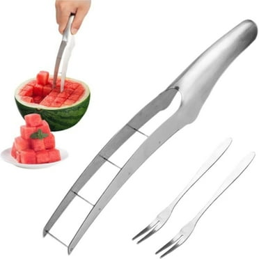 Melon Slicer and Seeder with Ergonomic Handle, Stainless Steel Blades ...
