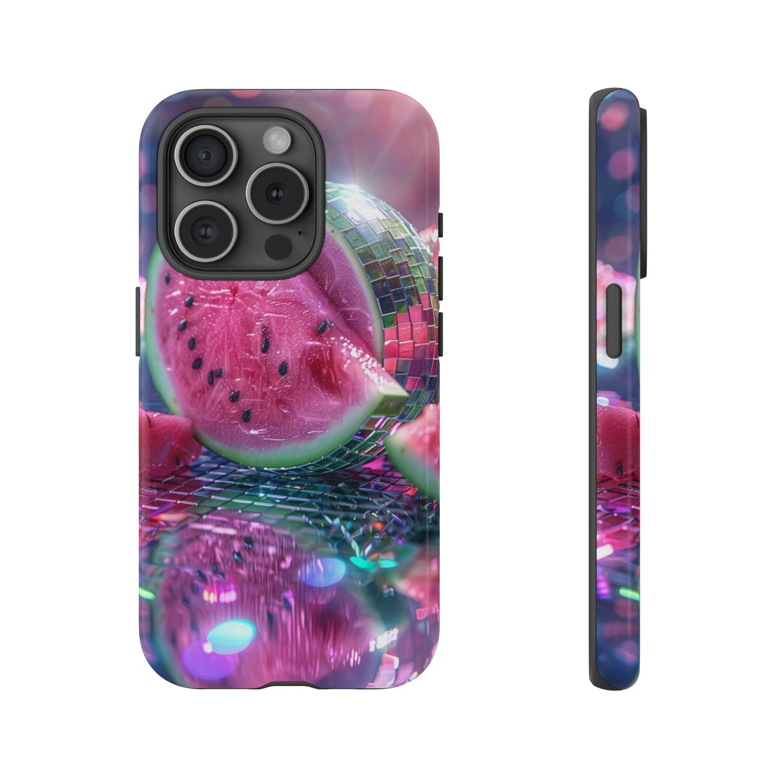 Watermelon Disco Ball Fruit Art Case for iPhone 17 to 11 Pro Max ...