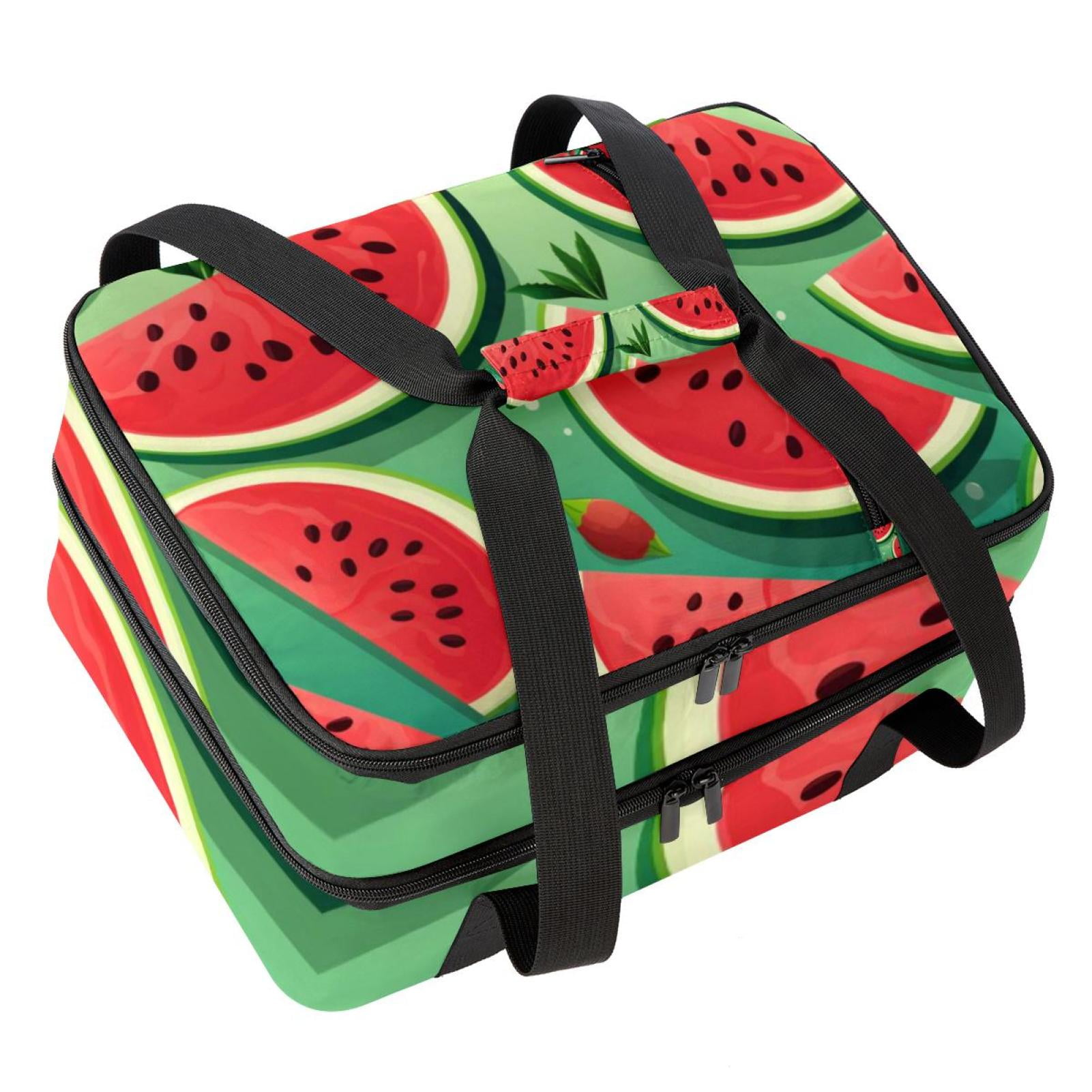 Watermelon Double Layered Insulated Refrigerated Lunch Bag with Two ...