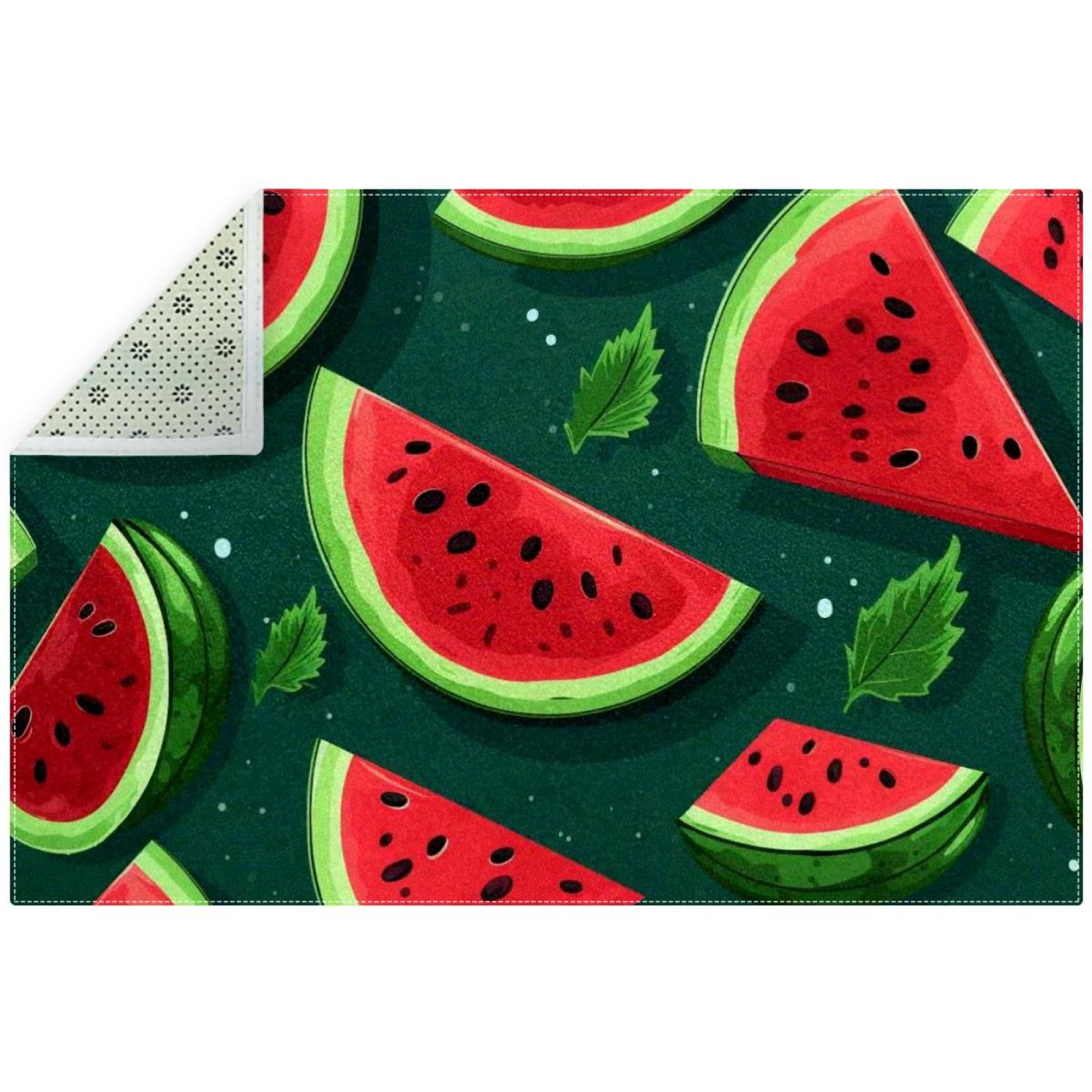 Watermelon Elegant Gray Polyester Area Rug with Right-Angle Design for ...
