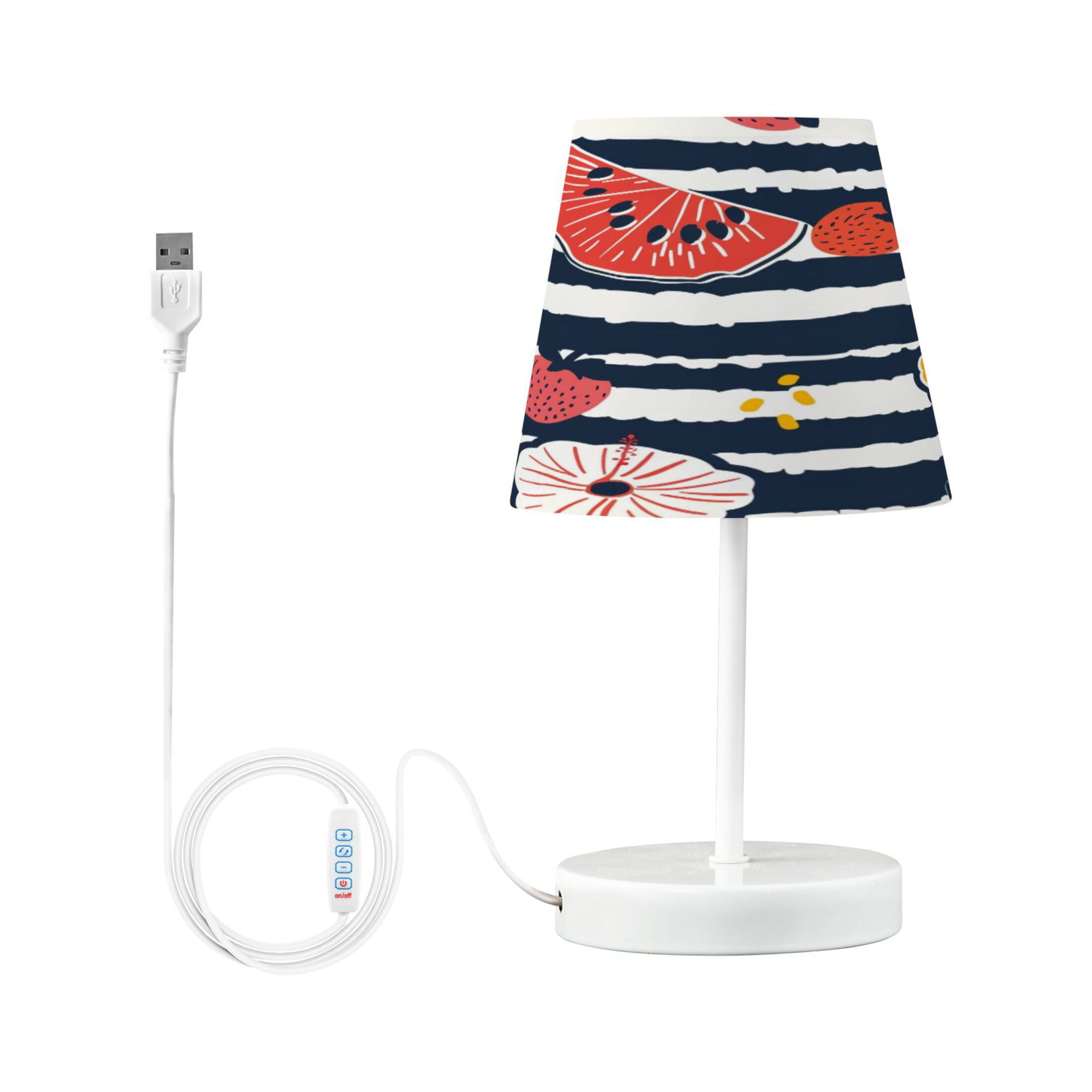 Watermelon Flower Strawberry Desk Lamp LED Table Nightstand Lamps with ...