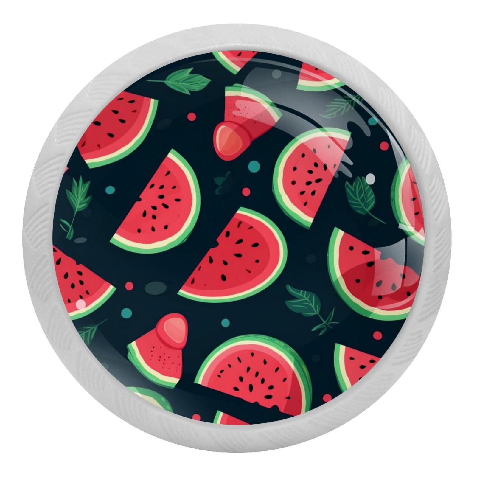 Watermelon Fluorescent Drawer Pulls with Screws - Round 4-Pack, Glow-in ...