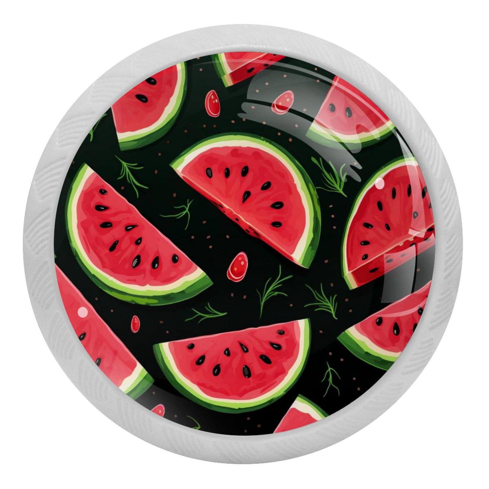 Watermelon Fluorescent Drawer Pulls with Screws: Round 4-Pack Glow-in ...