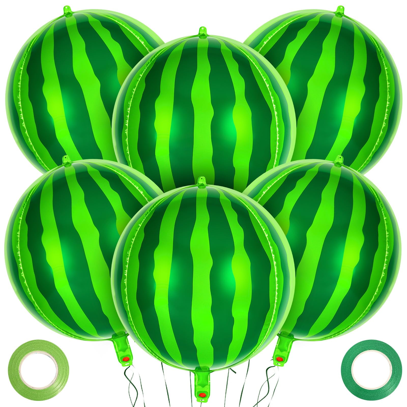 Watermelon Foil Party Supplies Birthday Decorations C35 Balloons, 6 Pcs ...