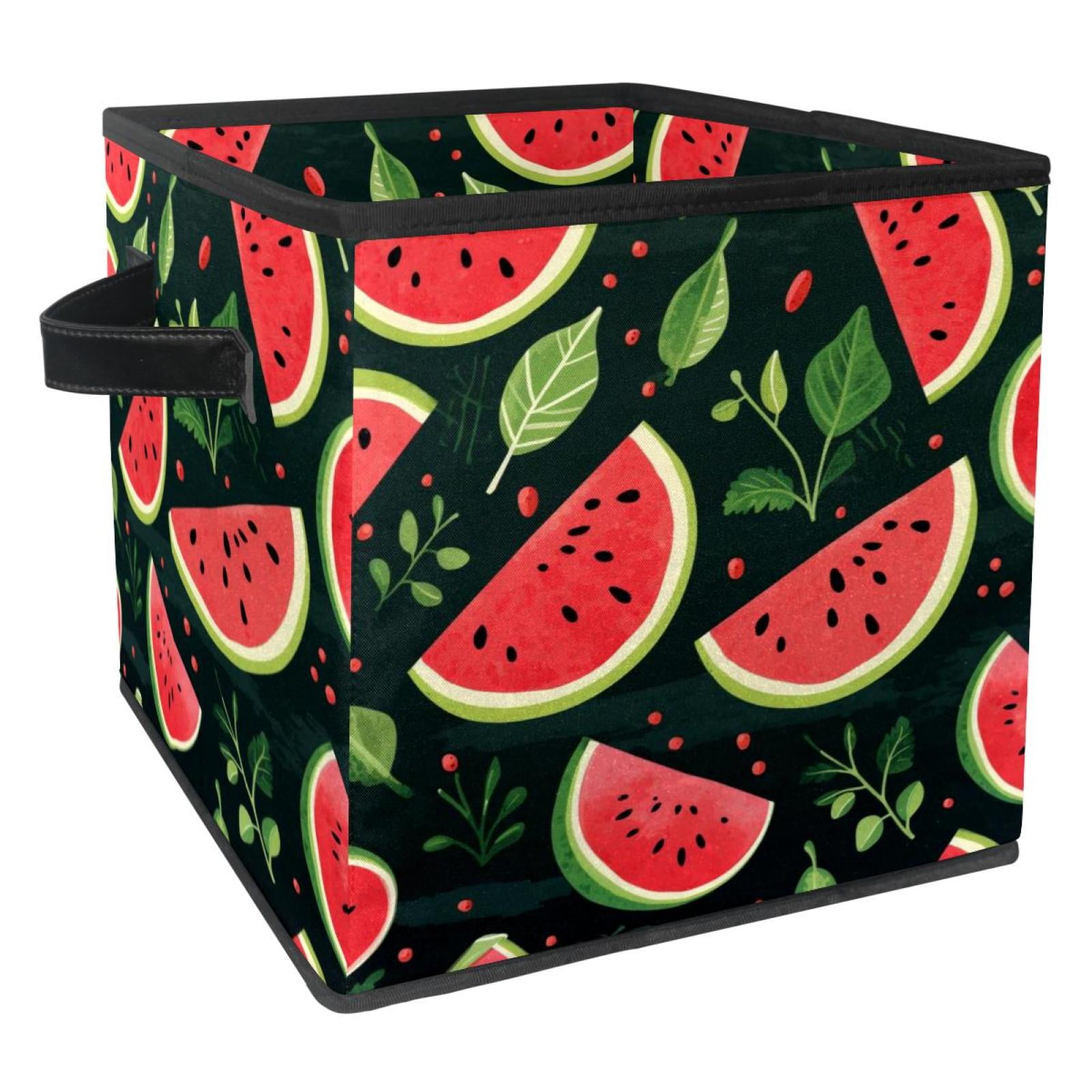 Watermelon Foldable Organizer Bins with Handle, 10.8"x10.5"x10.6 ...