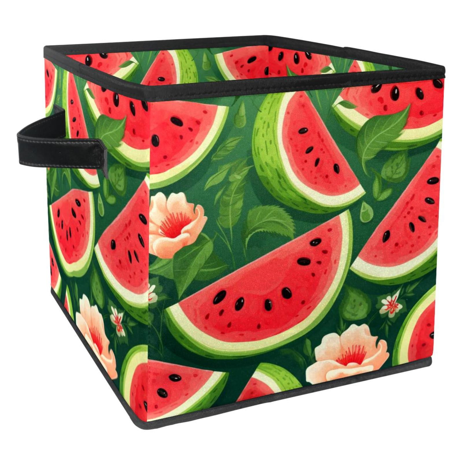 Watermelon Foldable Toy Box with Handle, 10.8"x10.5"x10.6", Large ...