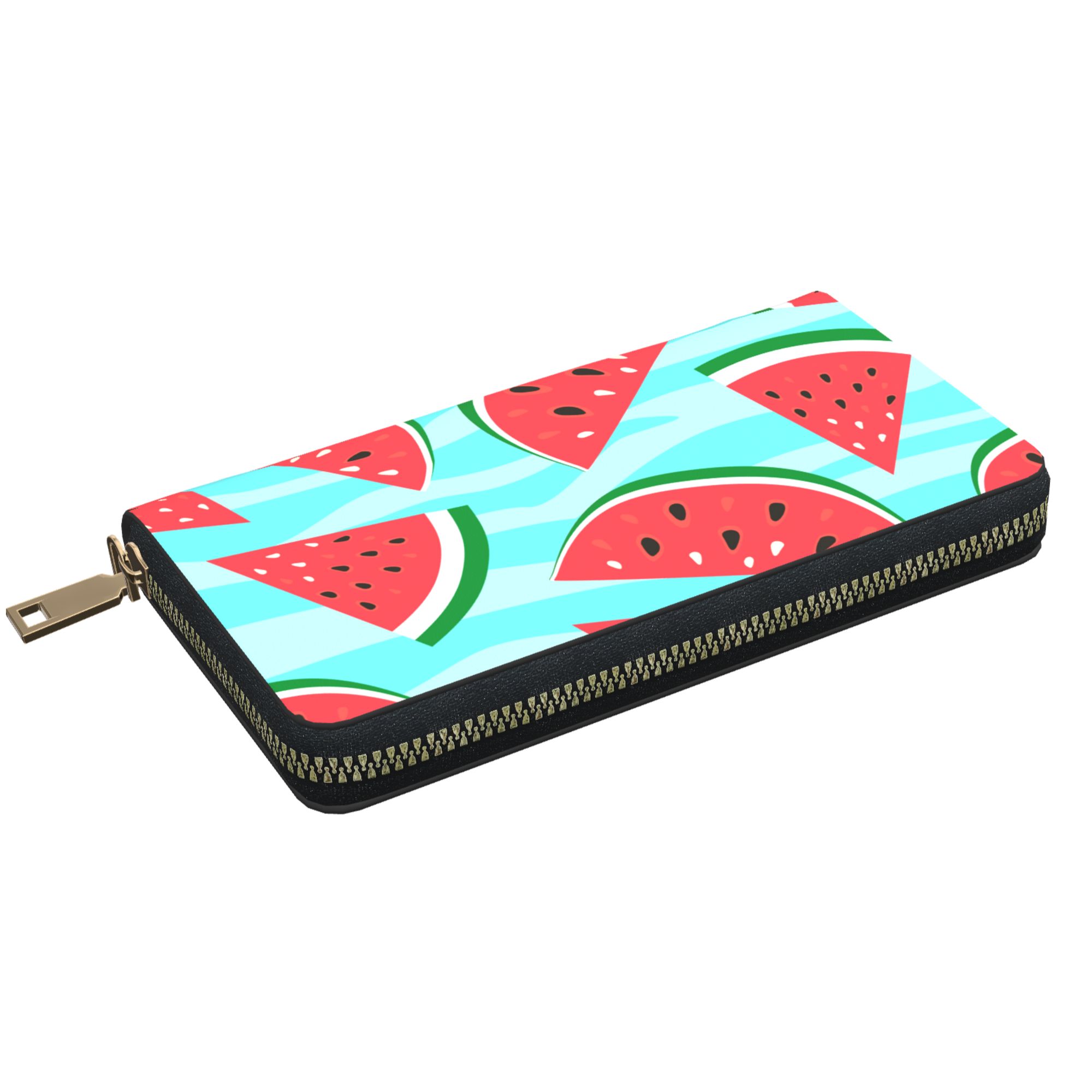 Watermelon For Women Leather Zip Phone Clutch Pu Clutch Long Purse ...