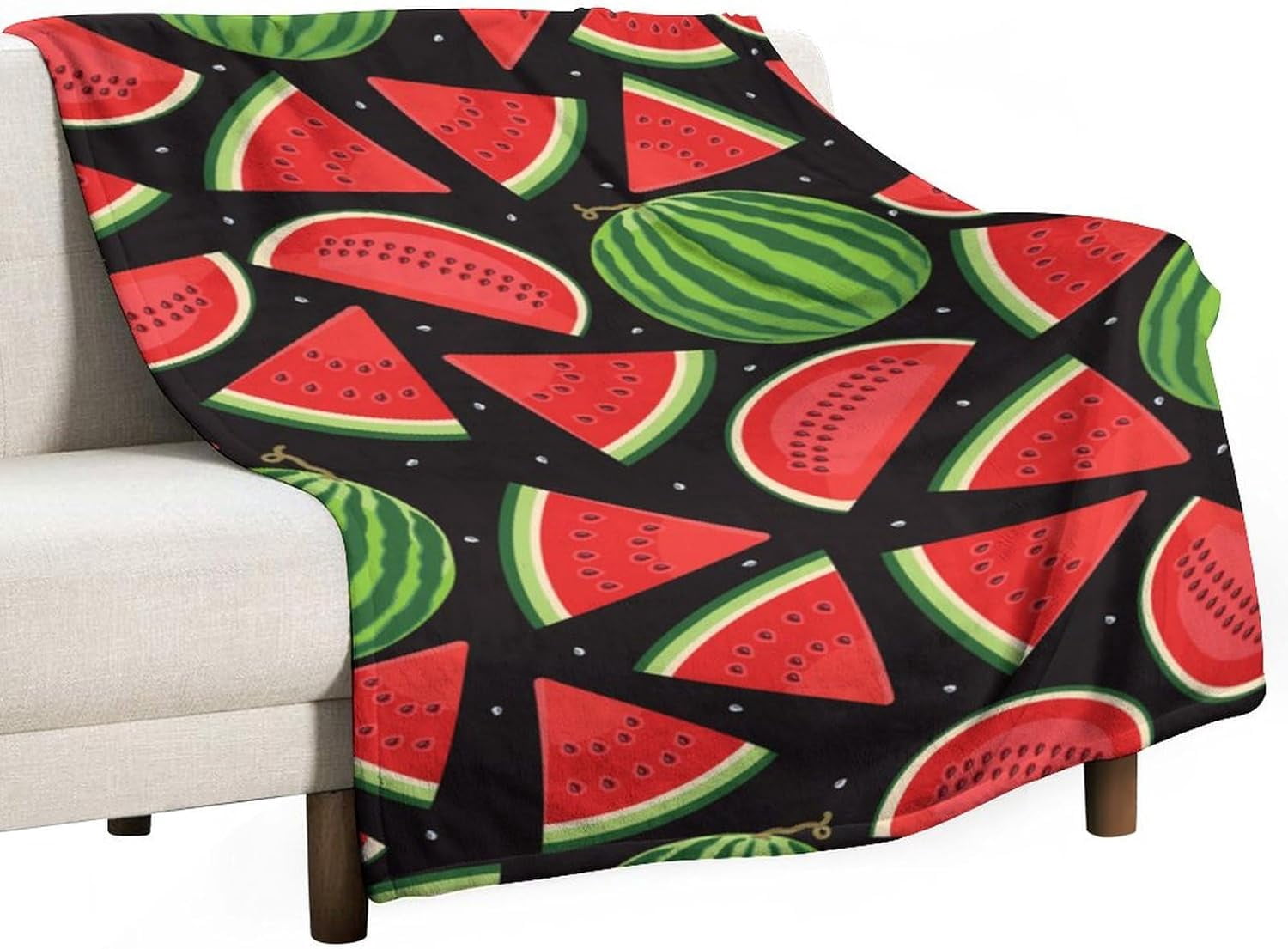 Watermelon Fruit Blanket Cartoon Funny Food Summer Juicy Watermelon Red ...