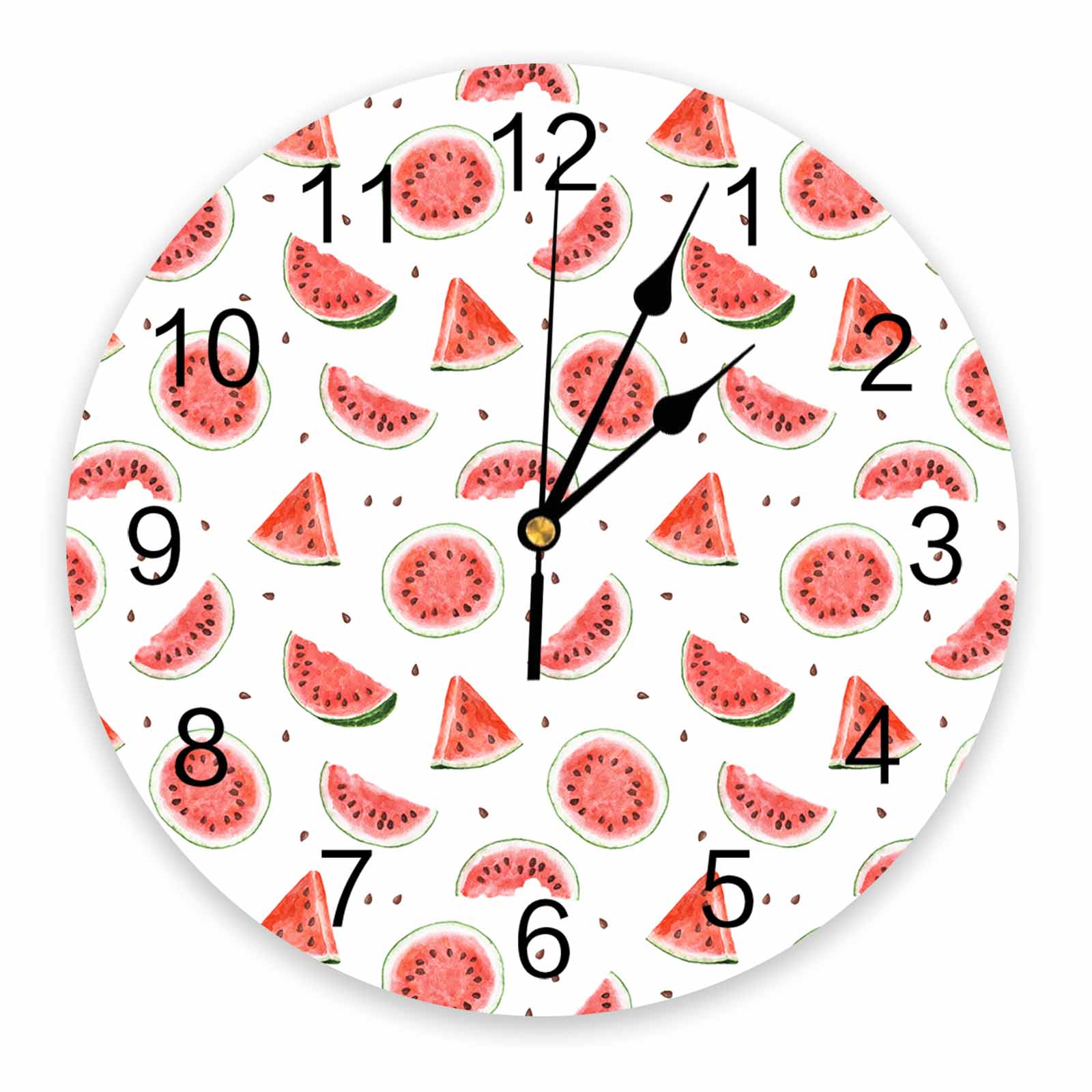 Watermelon Fruit Cartoon Clocks Silent Home Cafe Office Wall Decor ...