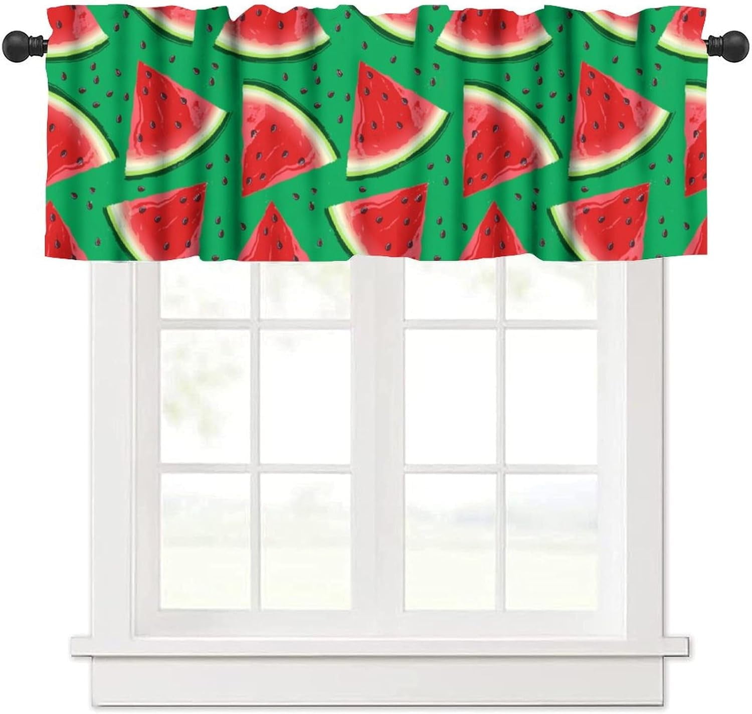 Watermelon Fruit Kitchen Windows Valances, Summer Fruit Decorative ...