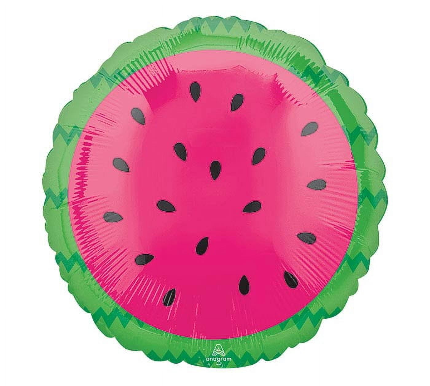 Watermelon Fruit Tropical Summer 18" Jr Shape Foil Balloon, Magenta ...
