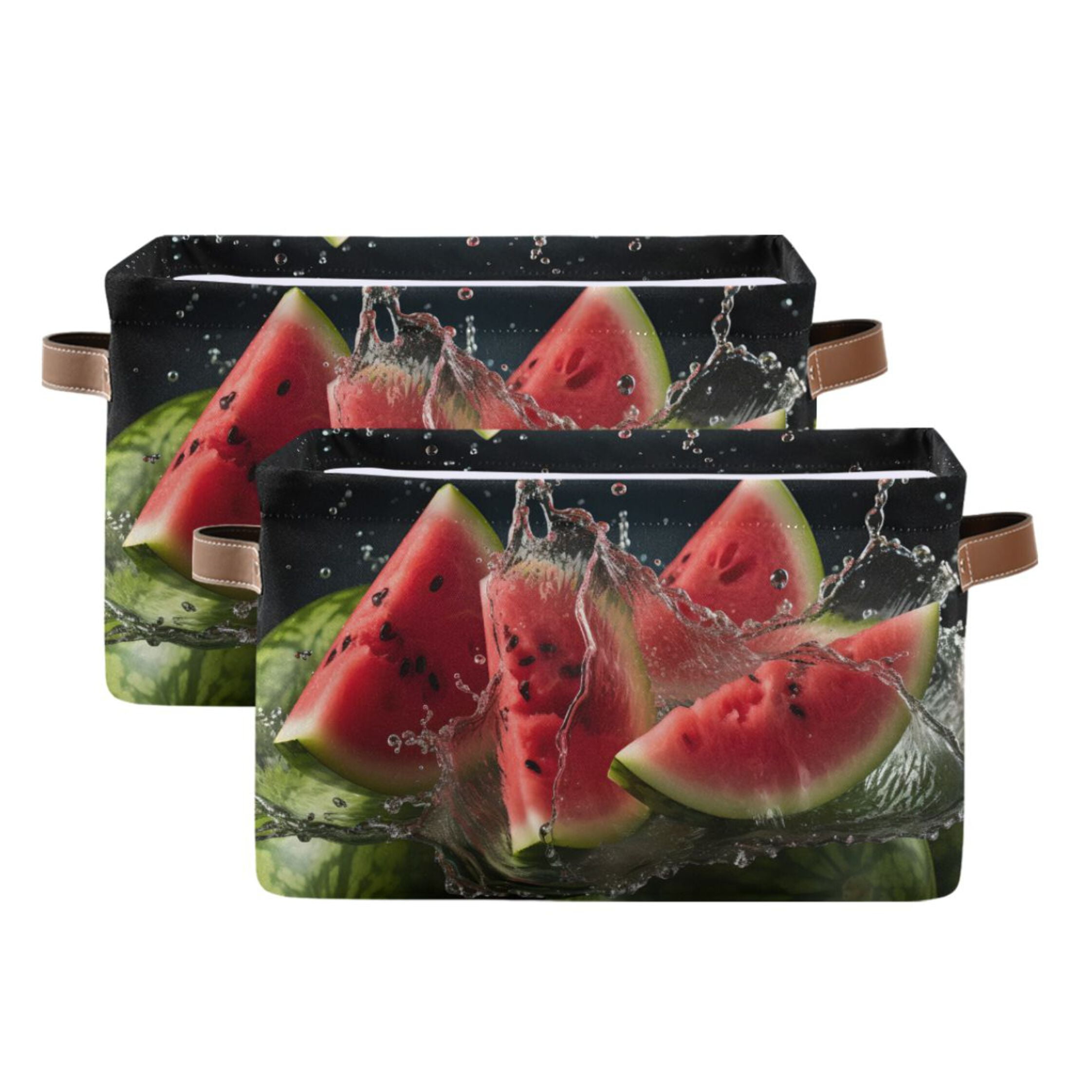 Watermelon Fruits Storage Basket Large Bin Laundry Boxes Toys Foldable ...