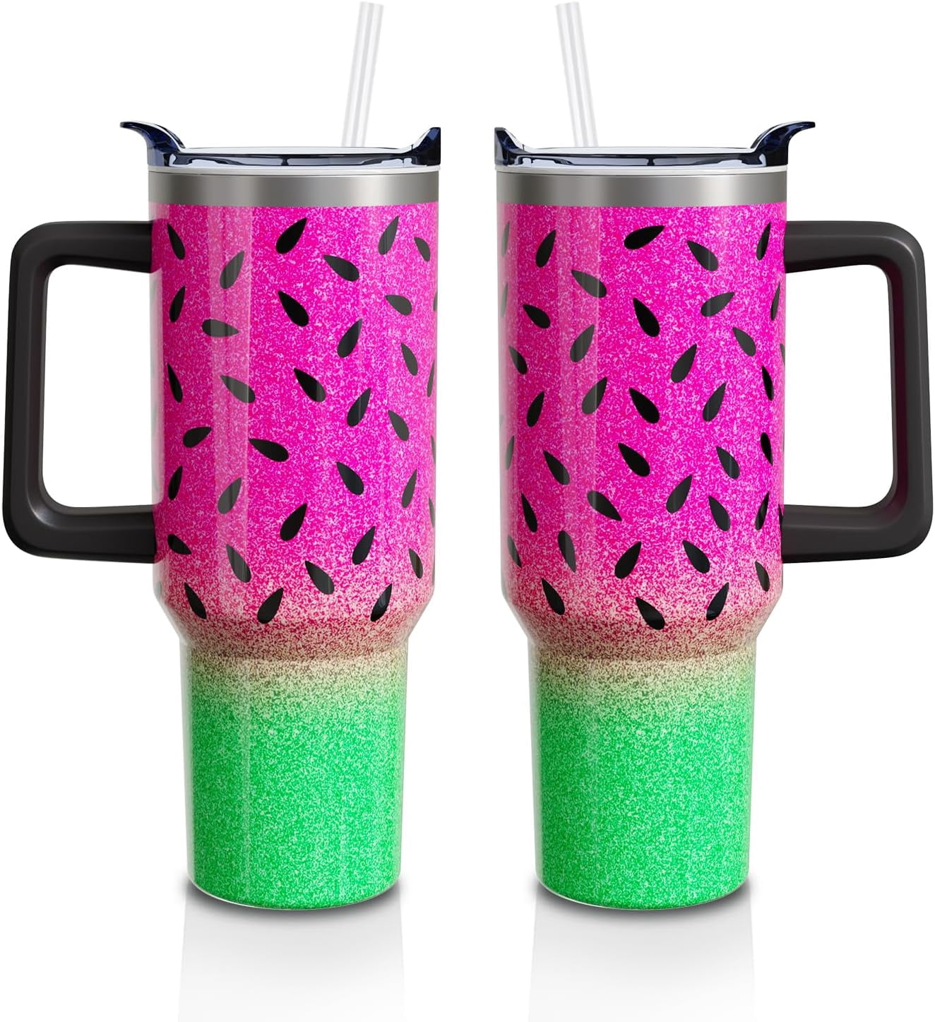 Watermelon Gifts 40 Oz Tumbler with Handle and Lid Straw, Stainless ...