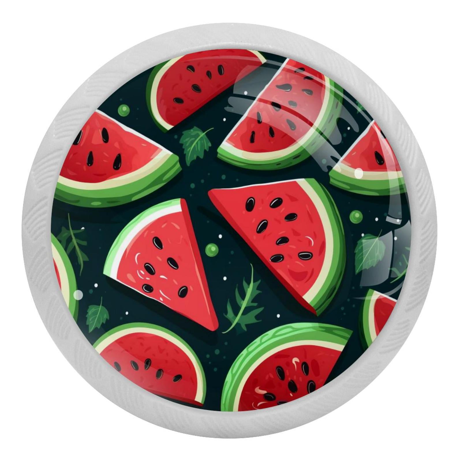 Watermelon Glow-in-the-Dark Fluorescent Drawer Pulls 4-Pack with Screws ...