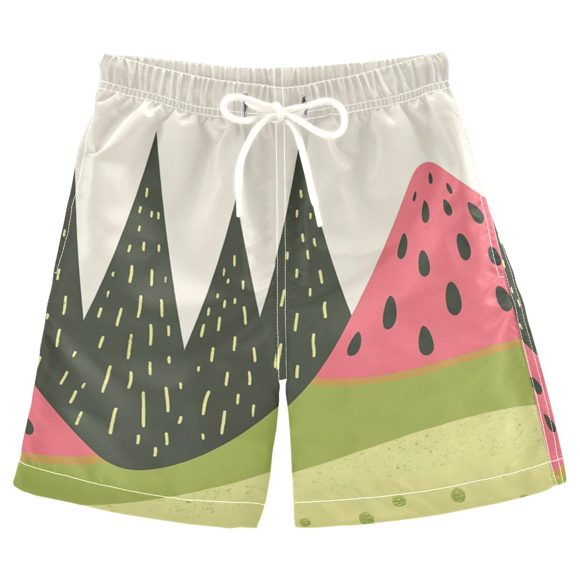 Watermelon Hills Trees Boys' Beach Pants Board Shorts Swim Trunks ...