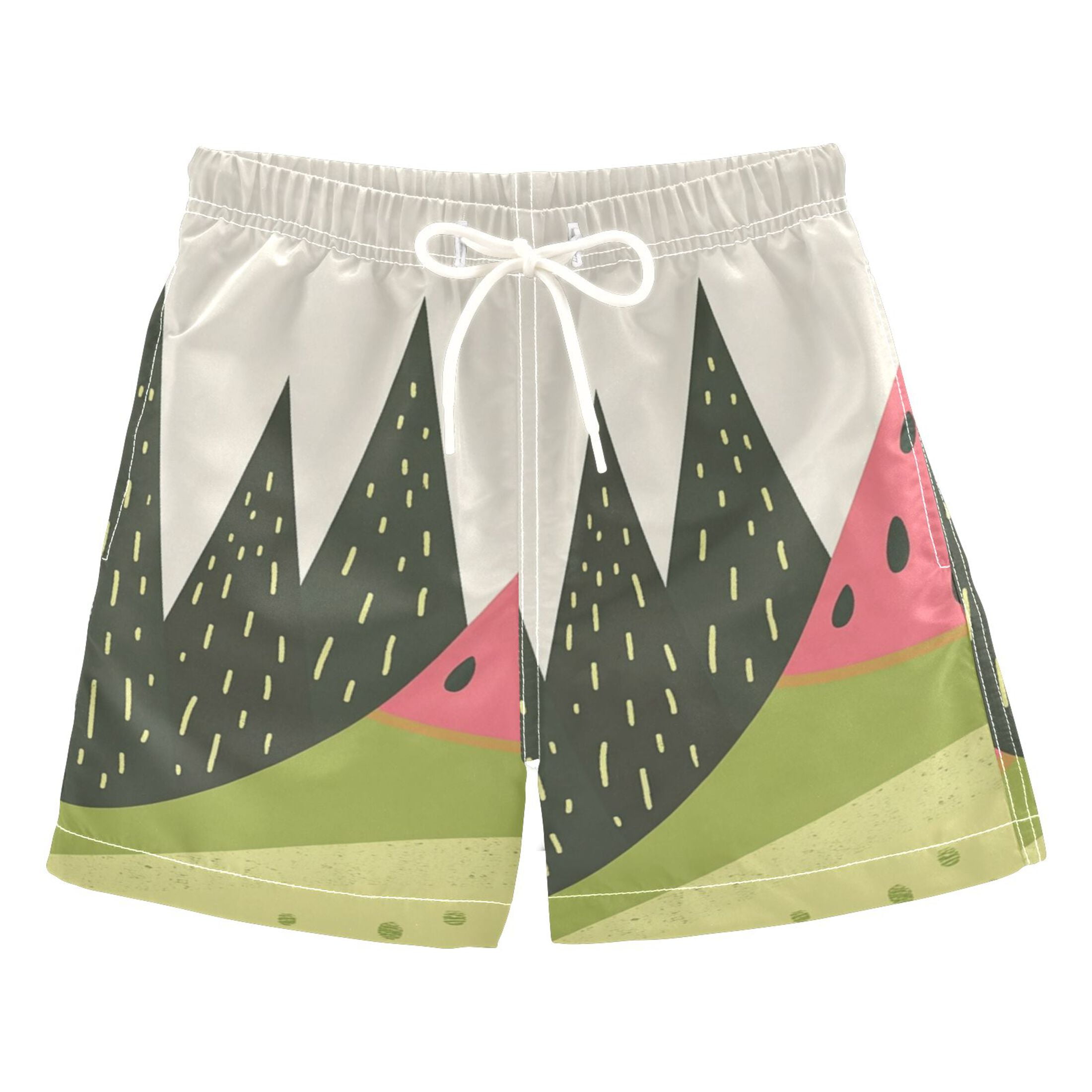 Watermelon Hills Trees Boys' Swim Trunks Board Shorts Beach Pants ...