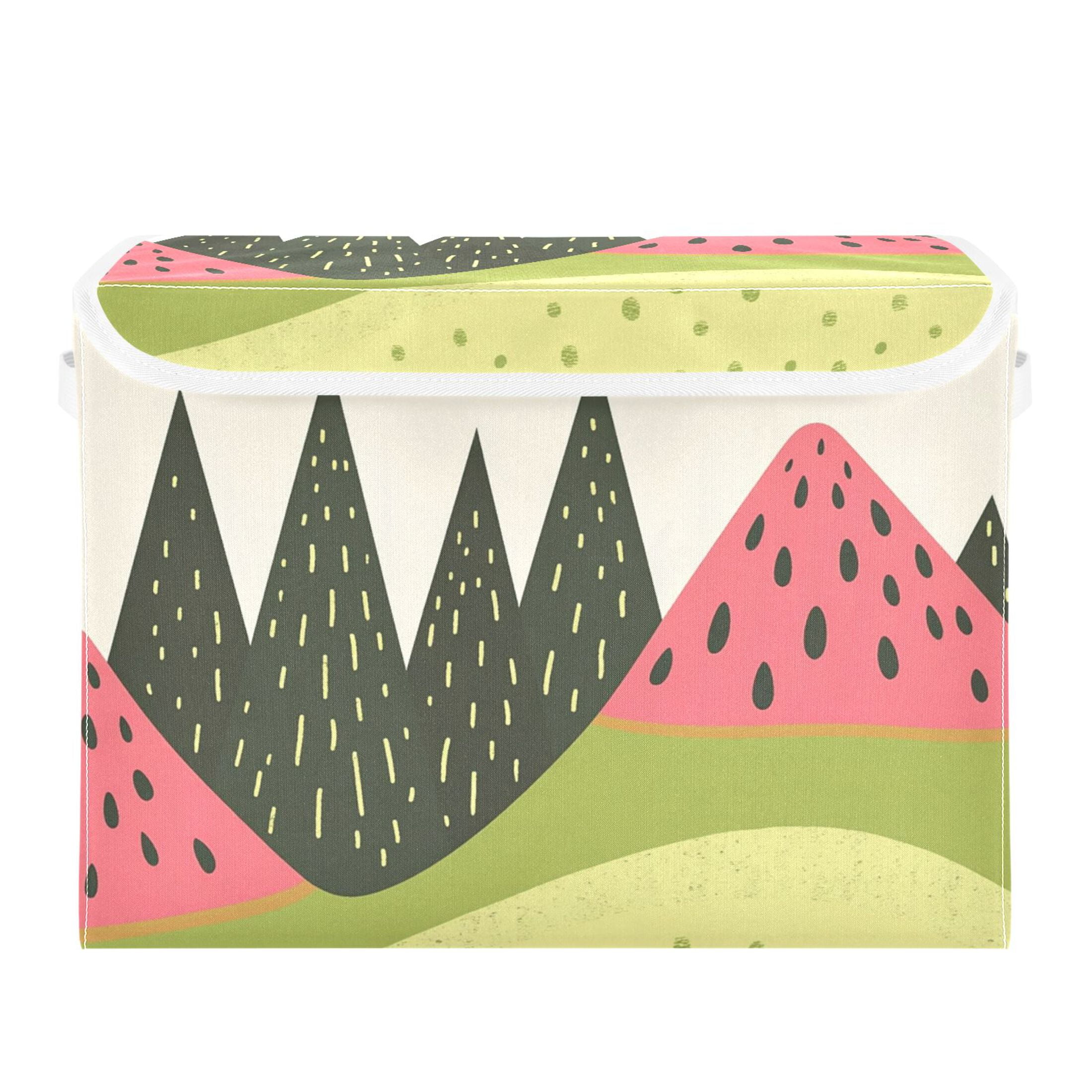 Watermelon Hills Trees Foldable Storage Bin with Lid and Handle ...
