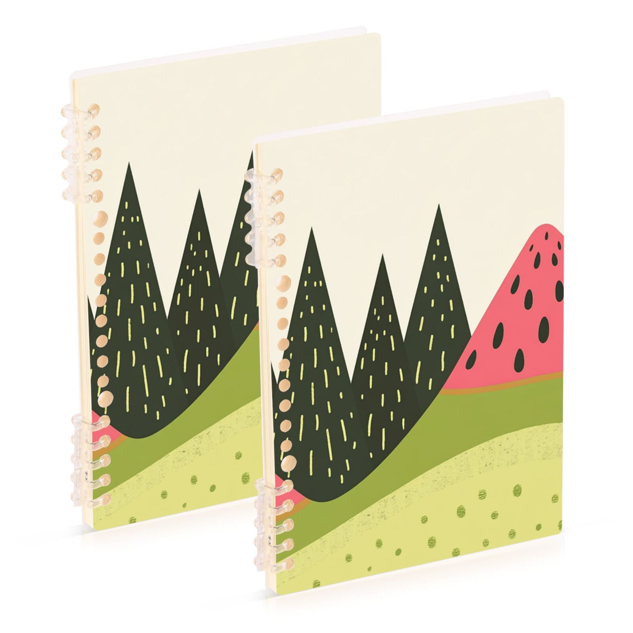 Watermelon Hills Trees Notebook Detachable Coil Notebook Diary A5 Size 60 Pages 2 Pack - Walmart.com