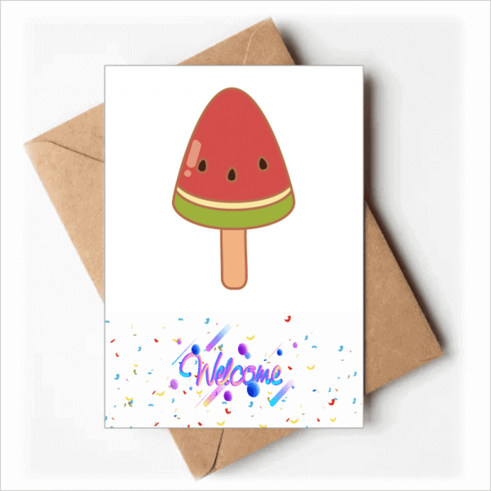 Watermelon Ice Popsicles Welcome Back Greeting Cards Envelopes Blank ...