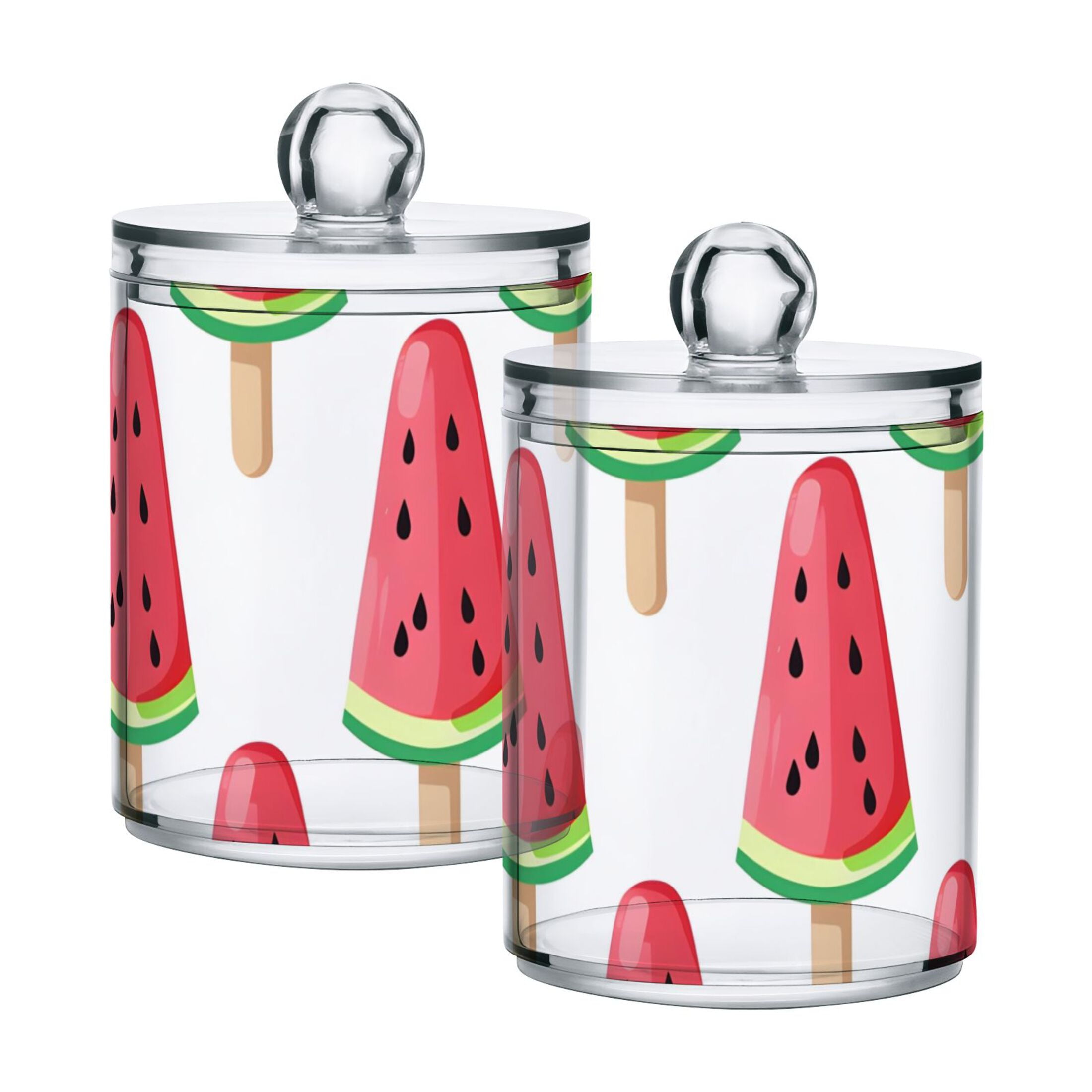 Watermelon Ice Sucker Translucent Plastic Cans Storage Canisters with ...