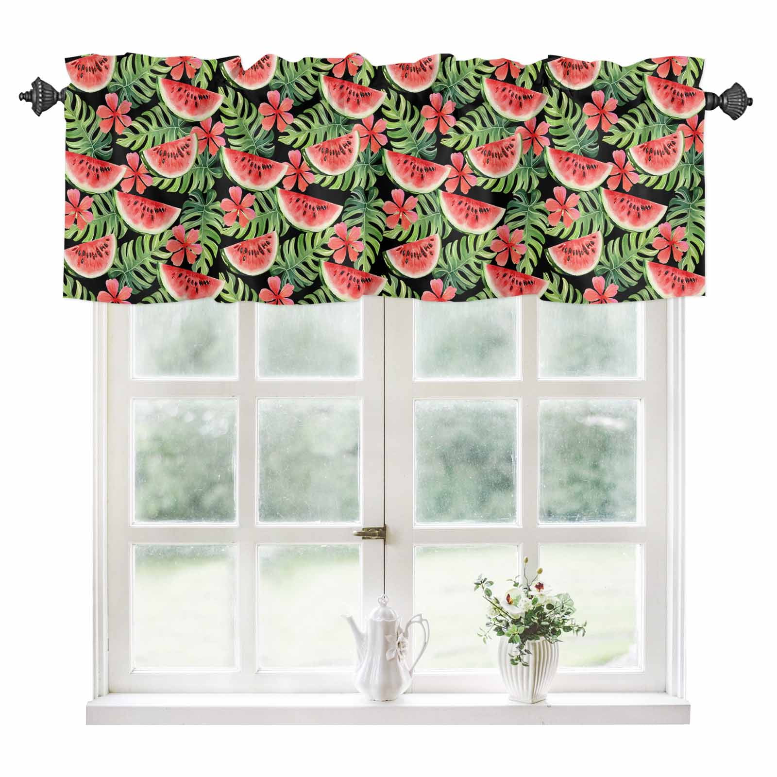 Watermelon Kitchen Valances for Windows 60x18 Inch Kitchen Curtains ...