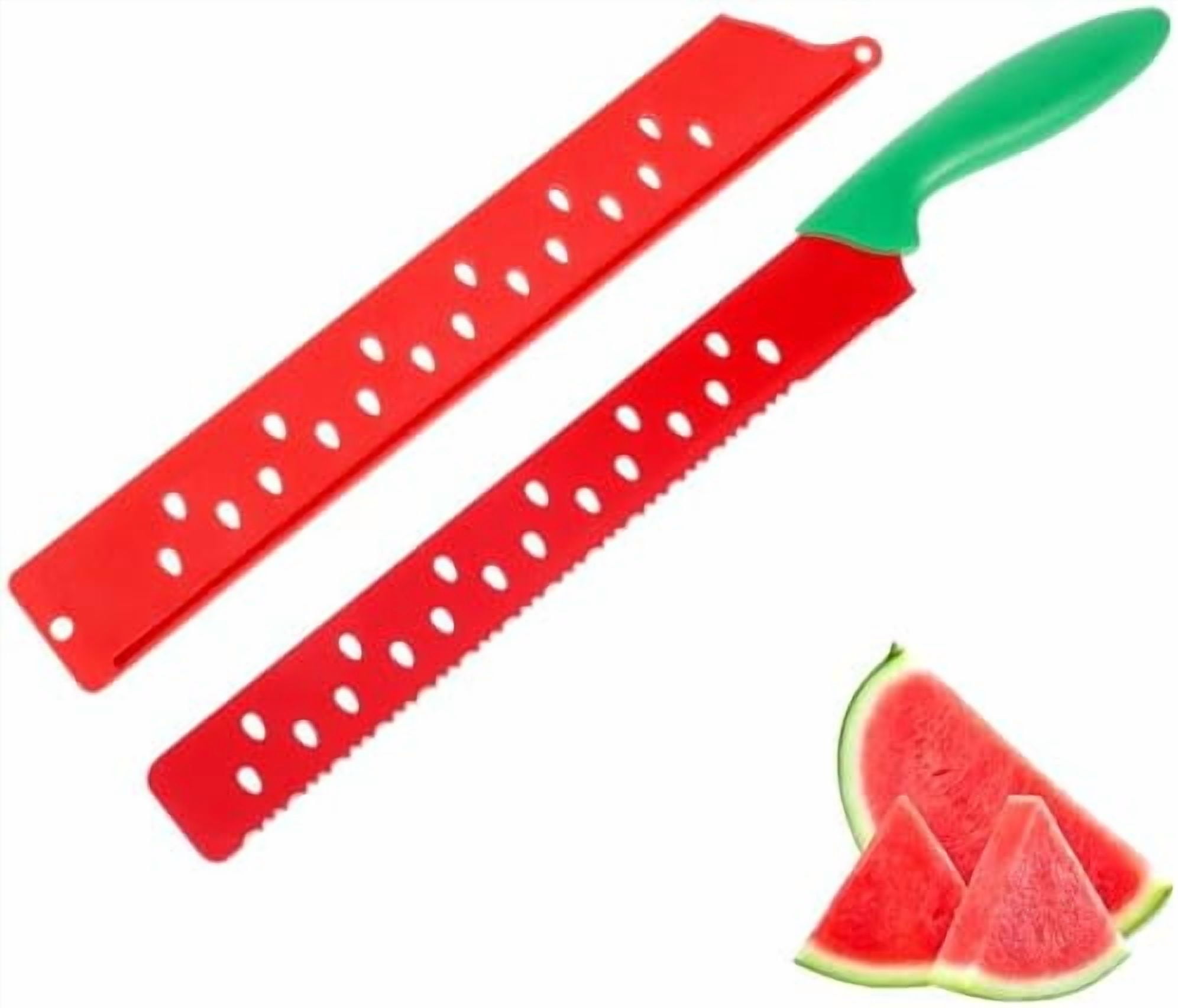 Watermelon Knife with Sleeve: Long Serrated Watermelon Knife for Melon ...