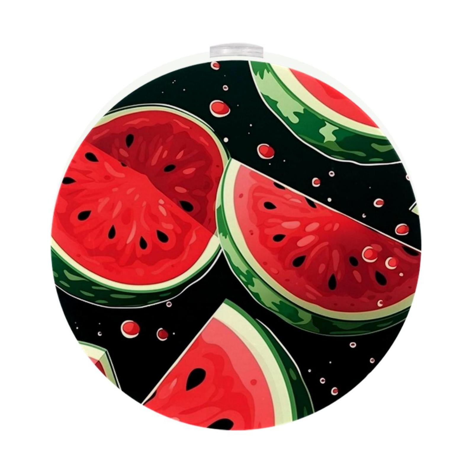 Watermelon LED Round Night Light-2PCS, Dimmable Mini Plug-in Wall Lamp ...