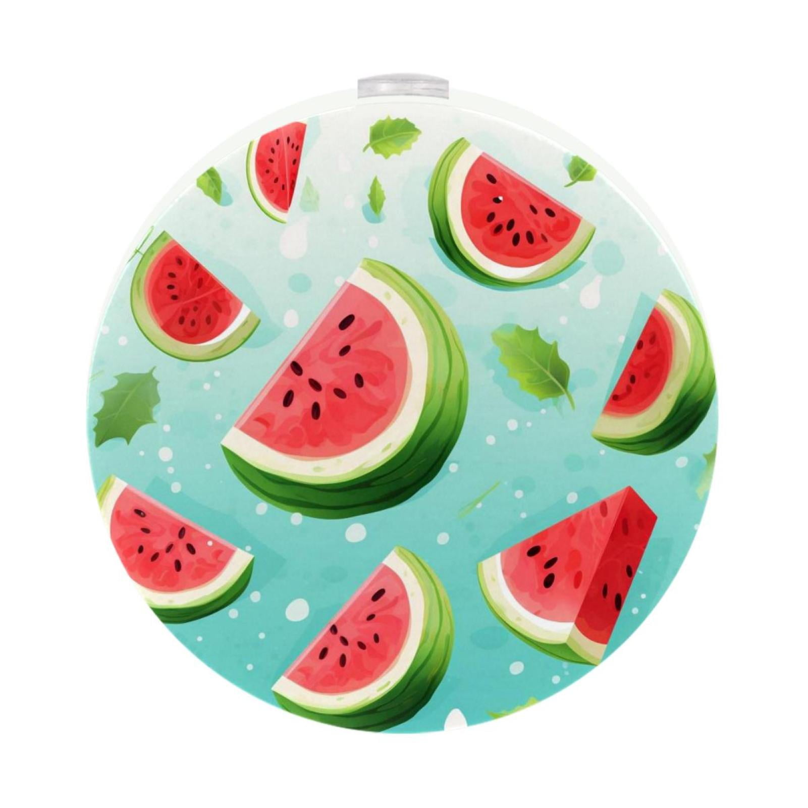 Watermelon LED Round Night Light-2PCS, Dimmable Plug-in Wall Lamp with ...